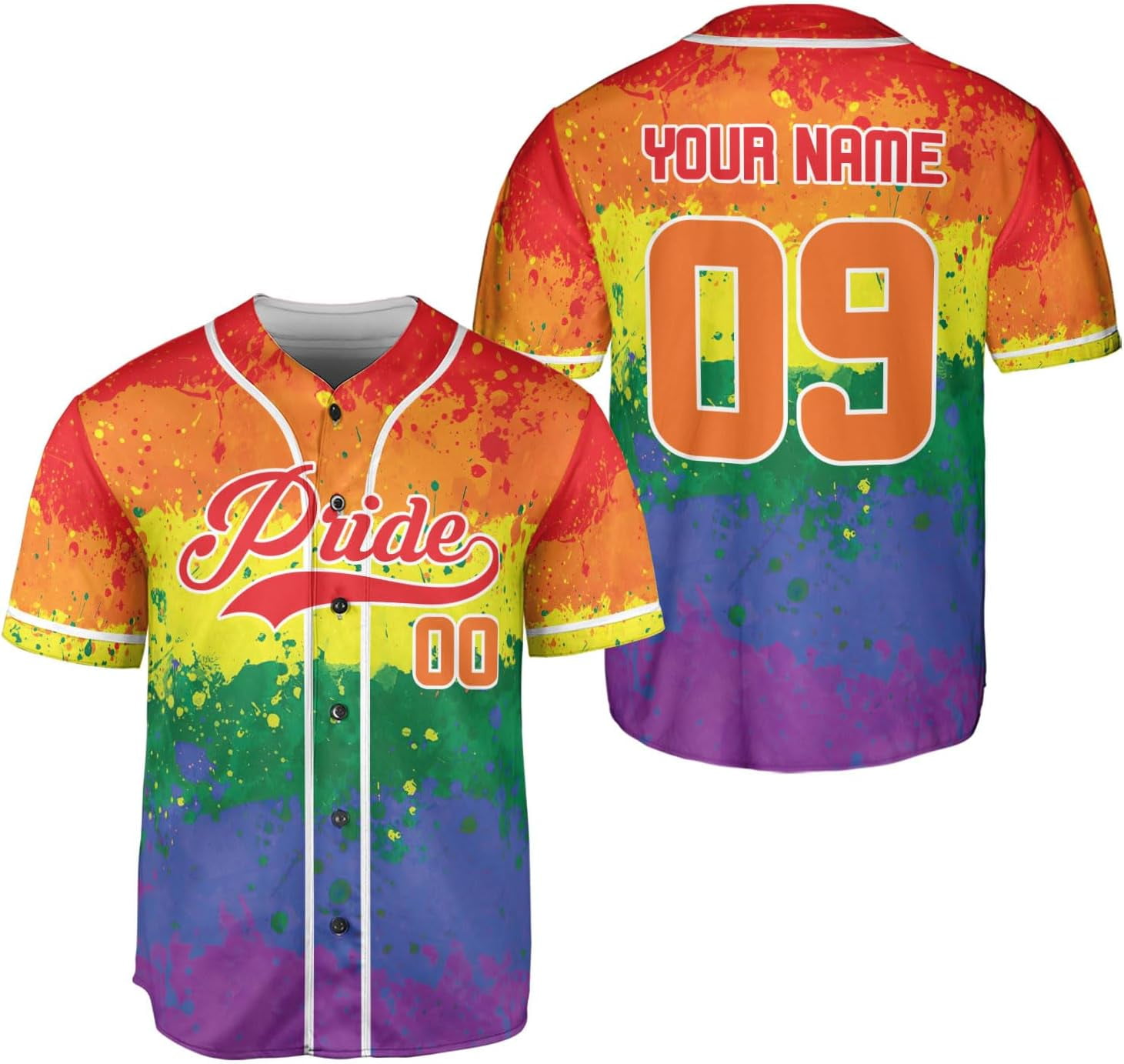 LGBT Pride Baseball Jersey Custom Rainbow Custom Shirt Month Love is ...