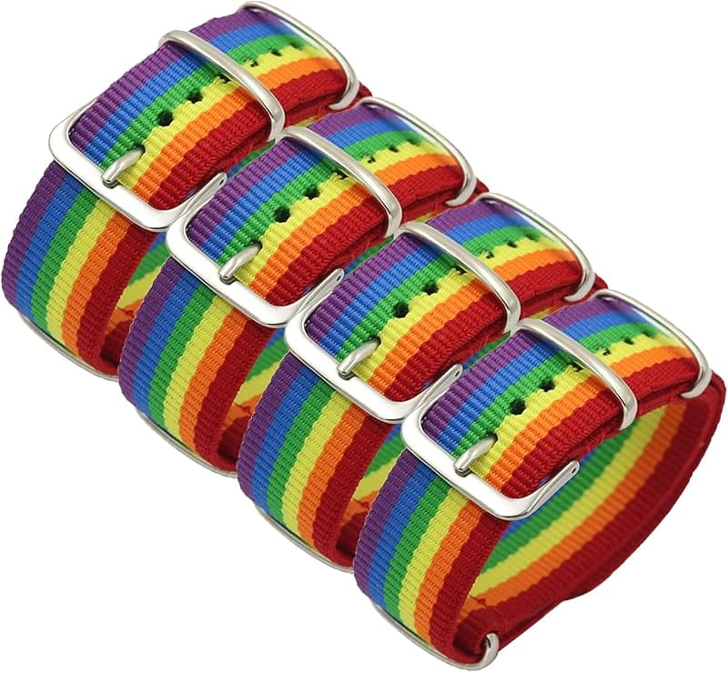 LGBT Pride Bracelet for Bisexual Lesbian Gay LGBTQ Pride Bracelets Handmade Nylon Adjustable ...