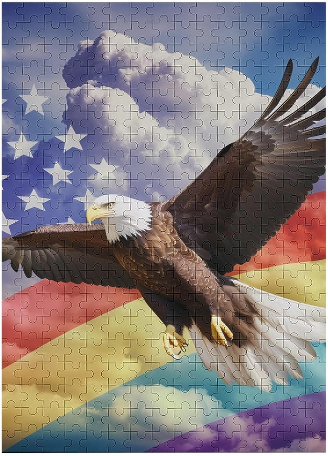 LGBT Pride Eagle Flag Jigsaw Puzzles Personalized Picture Puzzle Best ...