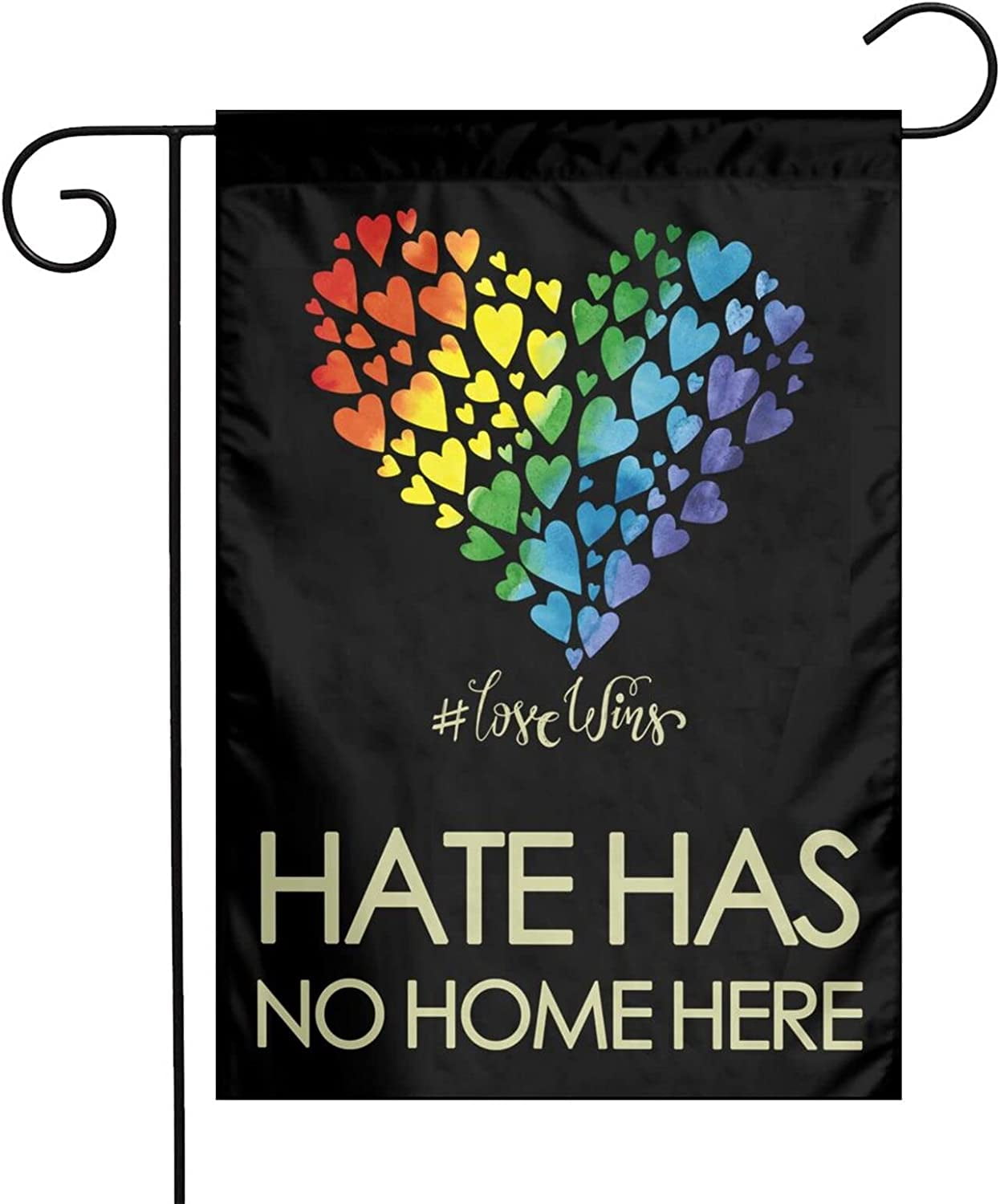 LGBT Pride Garden Flag, Hate Has No Home Here Yard Sign Garden Flag ...