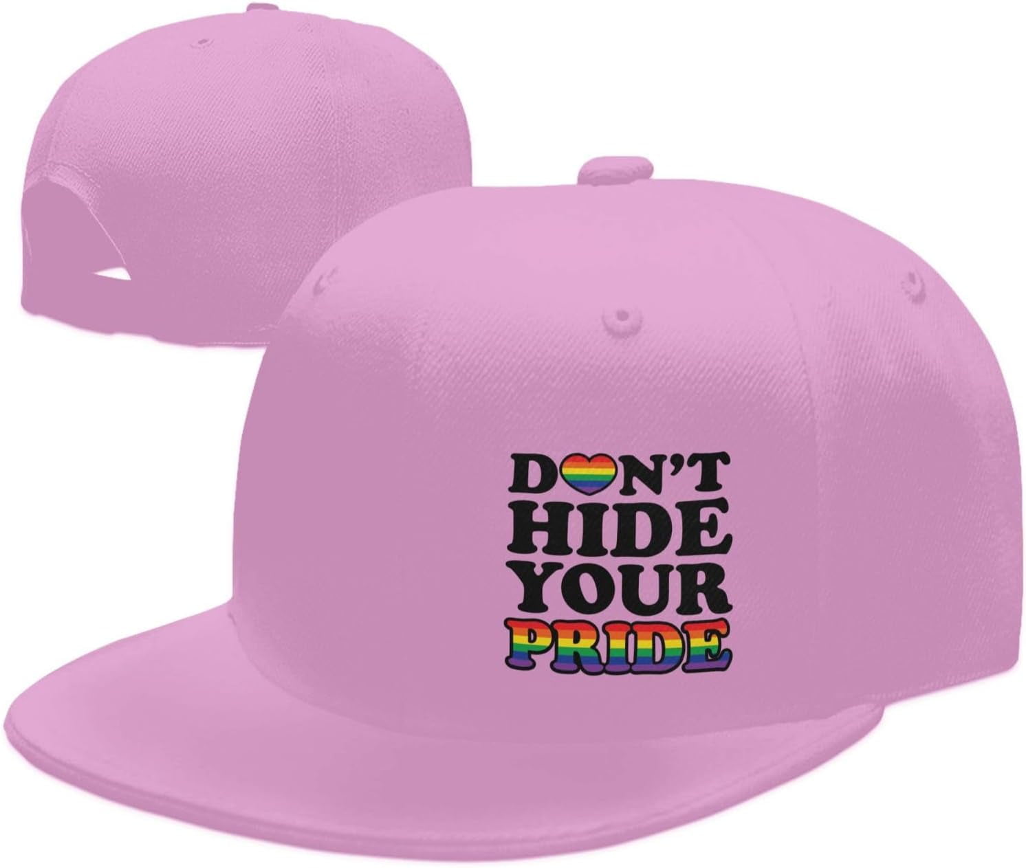 LGBT Pride Month Hat Don't Hide Your Pride Flat Bill Brim Hat Gay Pride ...