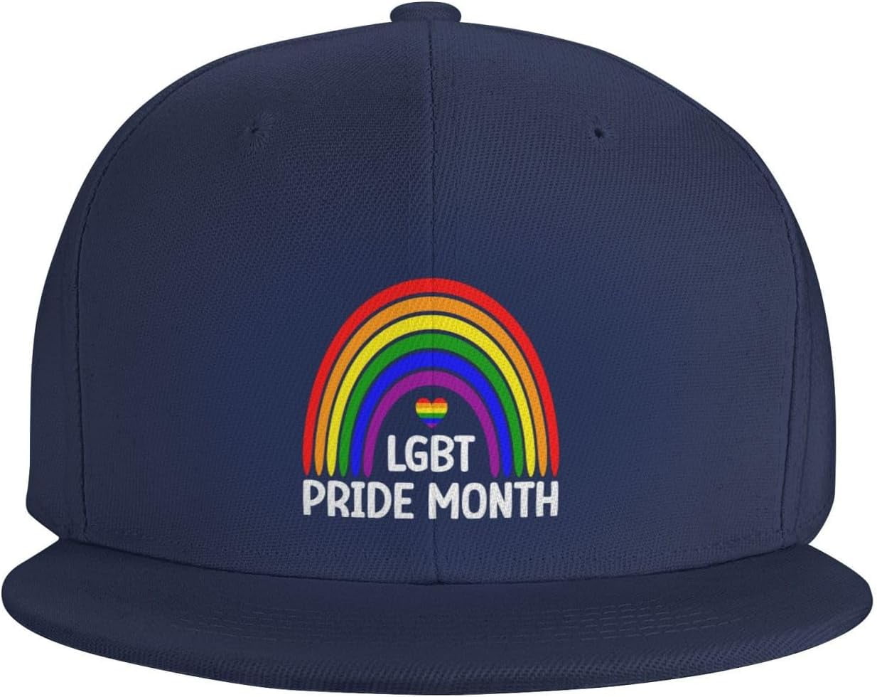 LGBT Pride Month Hat LGBT Pride Month Flat Bill Brim Hat Gay Pride ...