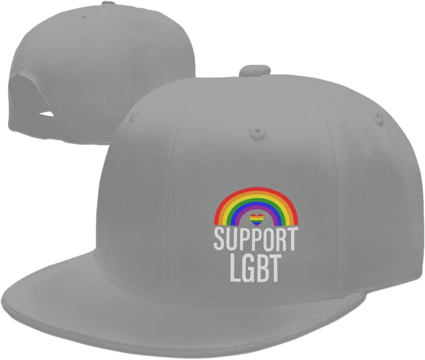 LGBT Pride Month Hat Support LGBT Flat Bill Brim Hat Gay Pride Lesbian ...