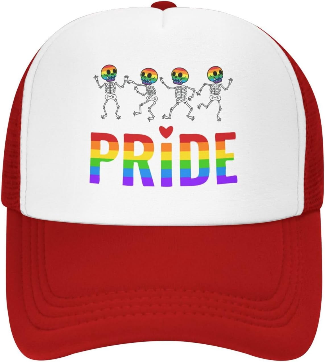 LGBT Pride Month Mesh Hat Cute Skeleton Trucker Hat Gay Pride Lesbian ...