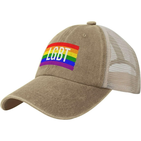 LGBT Pride Month Mesh Hat LGBT Hat Gay Pride Lesbian Love Cap for Men ...