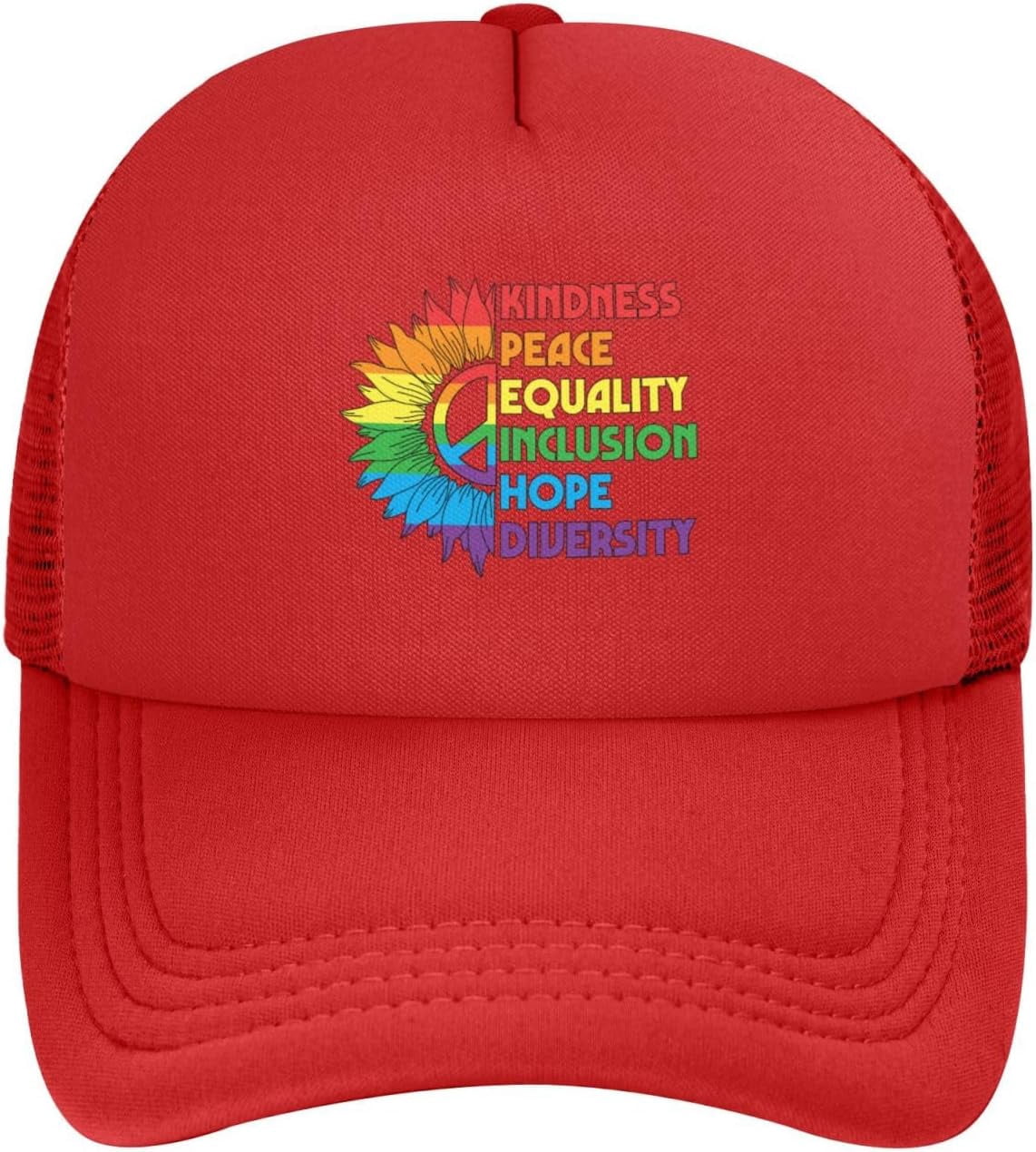 LGBT Pride Month Mesh Hat Rainbow Sunflower Kindness Trucker Hatgay ...