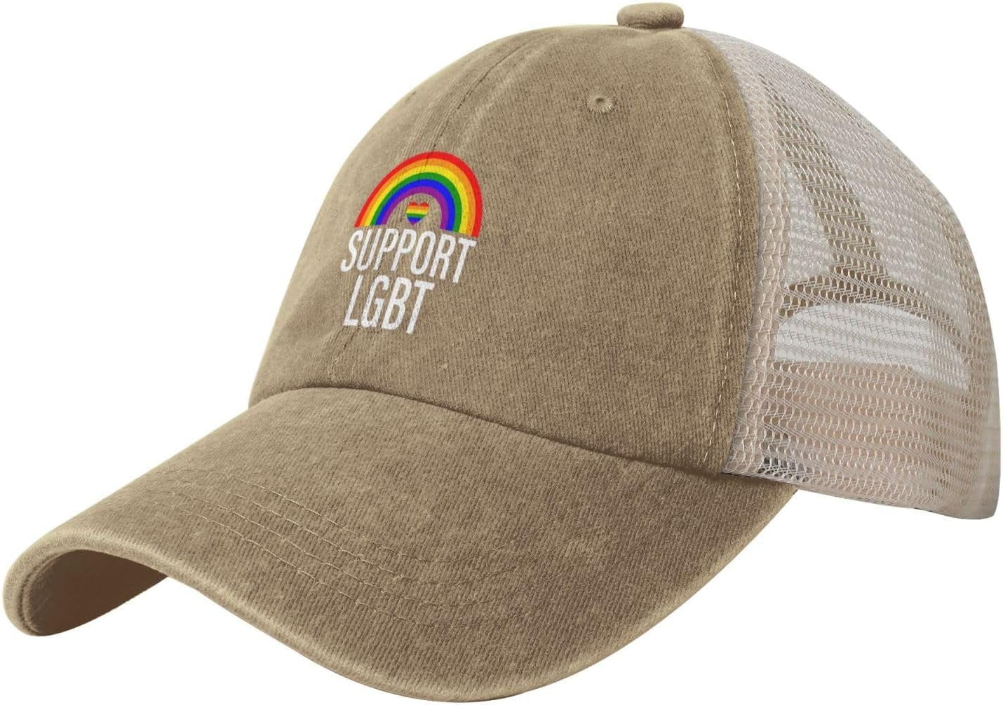 LGBT Pride Month Mesh Hat Support LGBT Hat Gay Pride Lesbian Love Cap ...