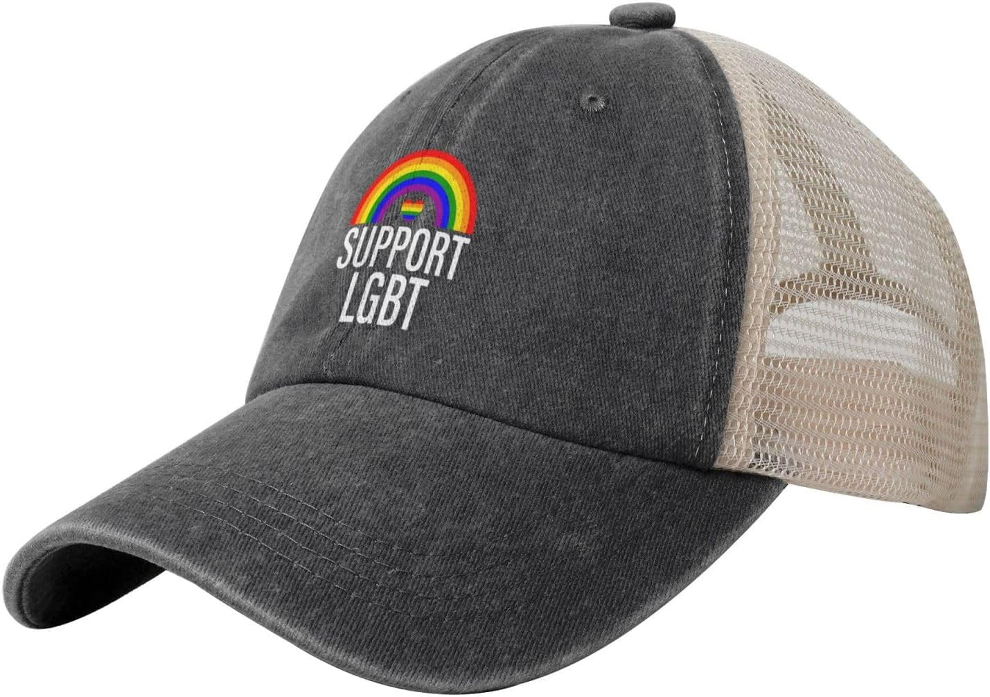 LGBT Pride Month Mesh Hat Support LGBT Hat Gay Pride Lesbian Love Cap ...