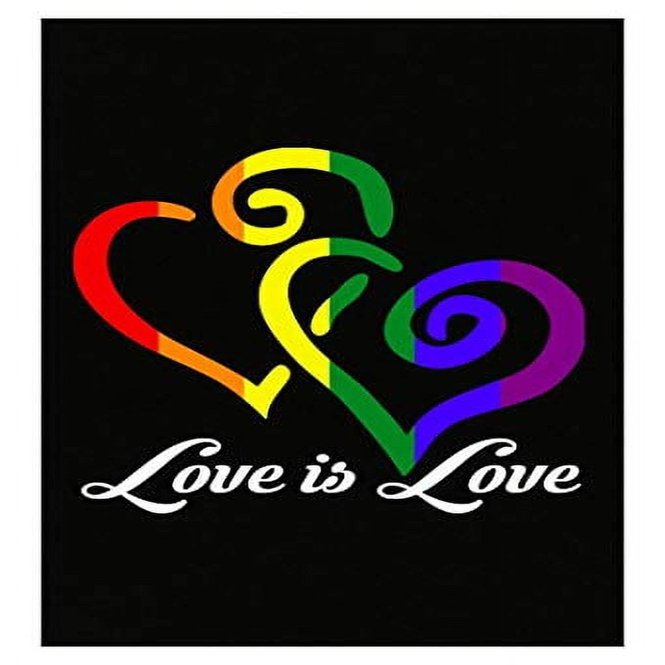 LGBT Pride Poster - Wall Decor for Community - Two Hearts Love Gift ...