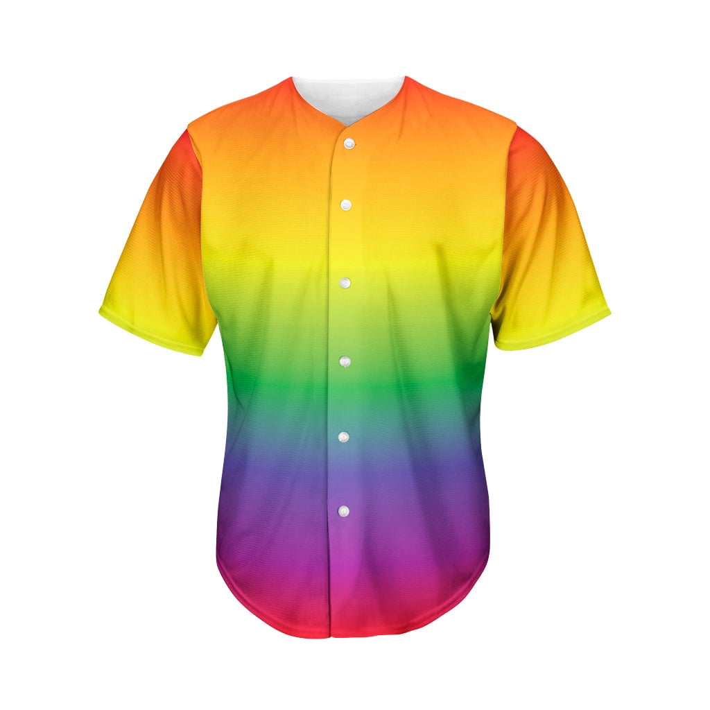 LGBT Pride Rainbow Gradient Print Active Baseball Jersey for Men and ...