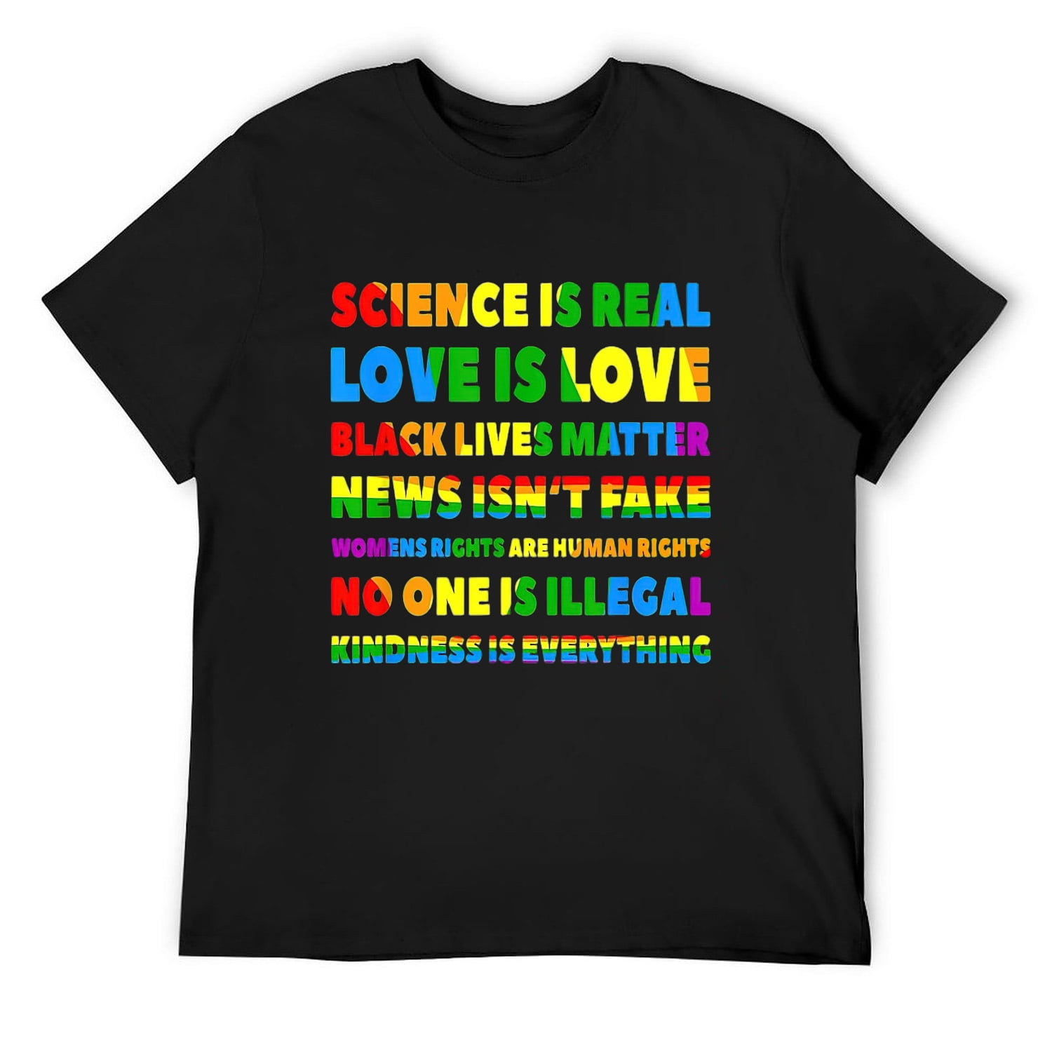 LGBT Pride Science Is Real Black Lives Matter Love LGBTQ T-Shirt Black ...