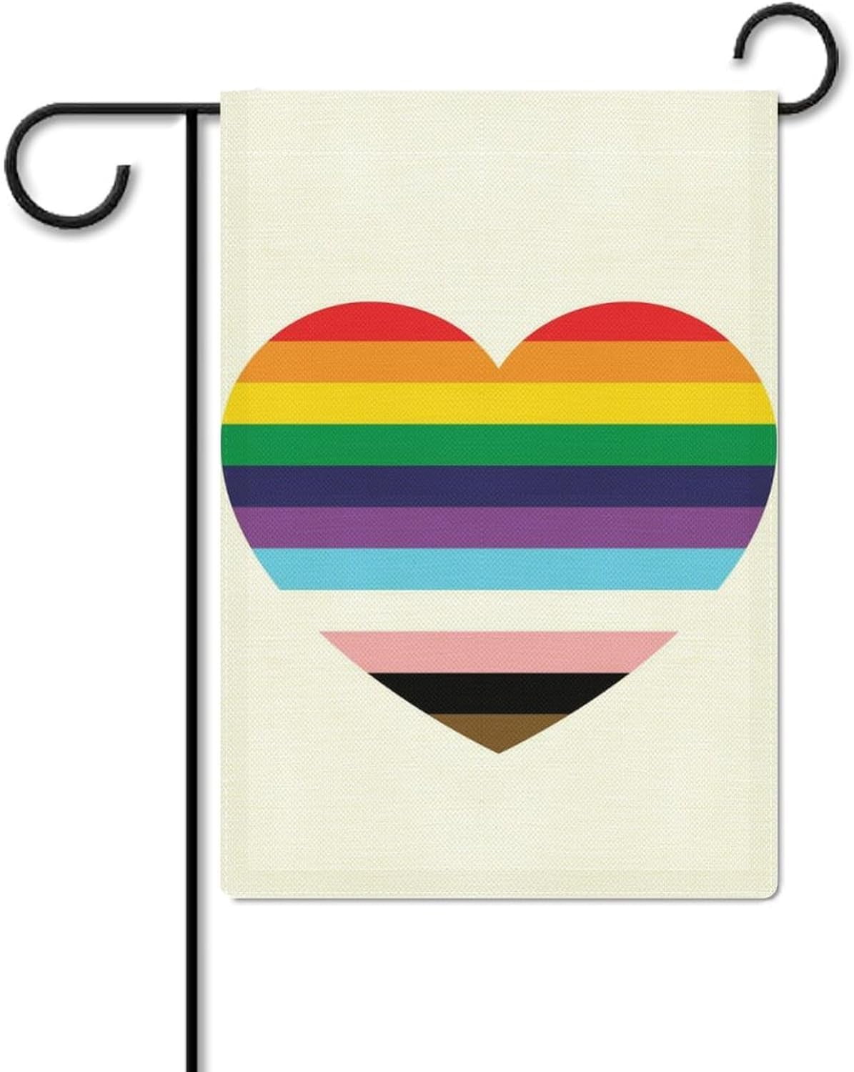 LGBT Progress Heart Garden Flags Rainbow Pride Gifts Flag Double Sided ...