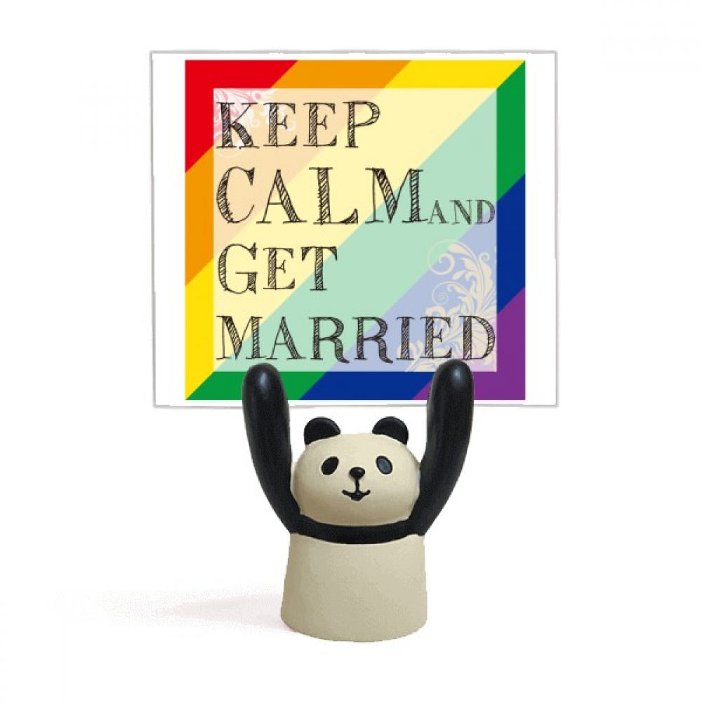 LGBT Rainbow Flag Get Married Memo Holder Cartoon Animal Panda Stand Decoration - Walmart.com