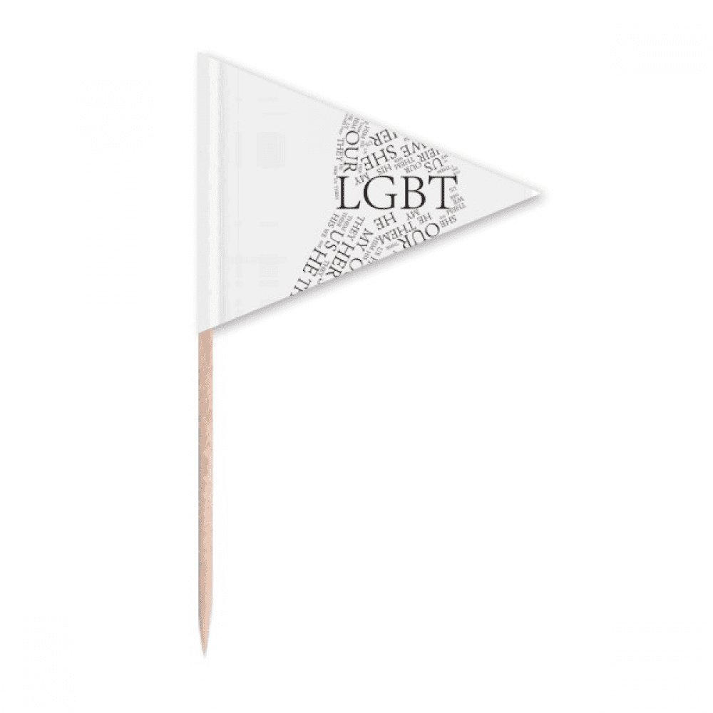 LGBT Rainbow Flag Great Art Deco Fashion Toothpick Triangle Cupcake ...