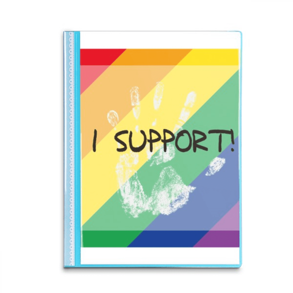 LGBT Rainbow Flag I Support Book Sheet Protectors Portfolio Binder ...