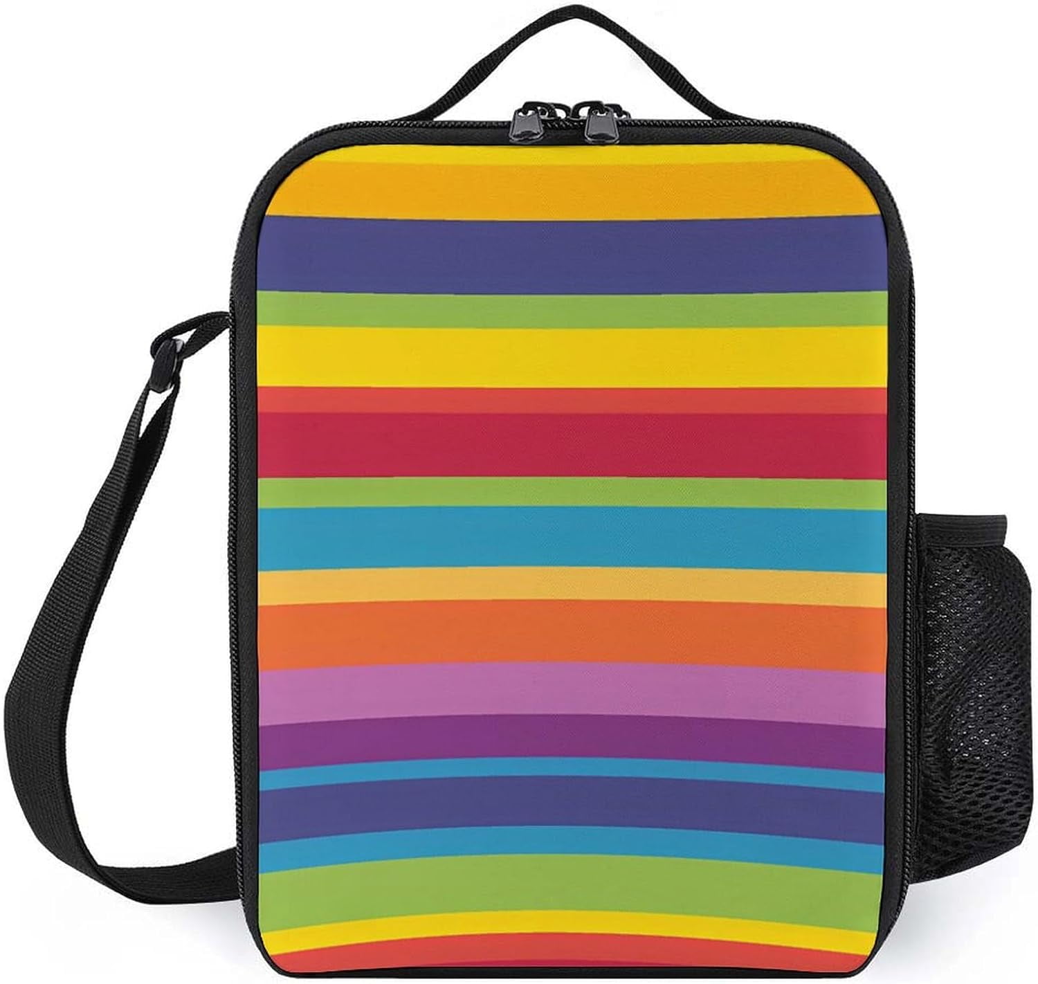 LGBT Rainbow Flag Insulated Lunch Bag Portable Lunch Box Lunch Tote Bag ...
