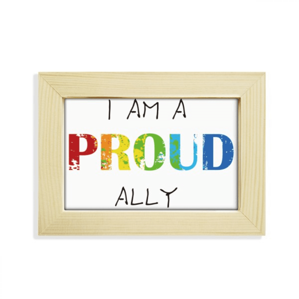 LGBT Rainbow Flag Proud Ally Desktop Decorate Photo Frame Picture Art ...
