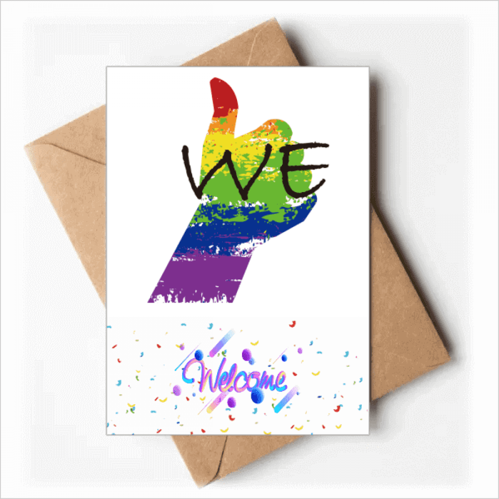 LGBT Rainbow Flag We Art Deco Fashion Welcome Back Greeting Cards ...