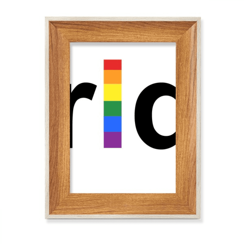 LGBT Rainbow Transgender Desktop Wooden Photo Frame Display Picture Art ...