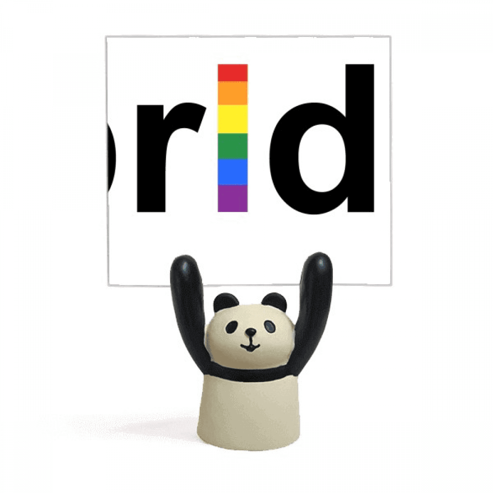 LGBT Rainbow Transgender Memo Holder Cartoon Animal Panda Stand ...