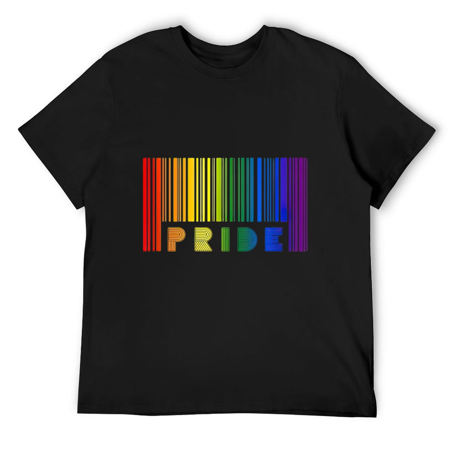 LGBT Shirts Series Rainbow Barcode LGBTQ Pride T-Shirt Black Large ...