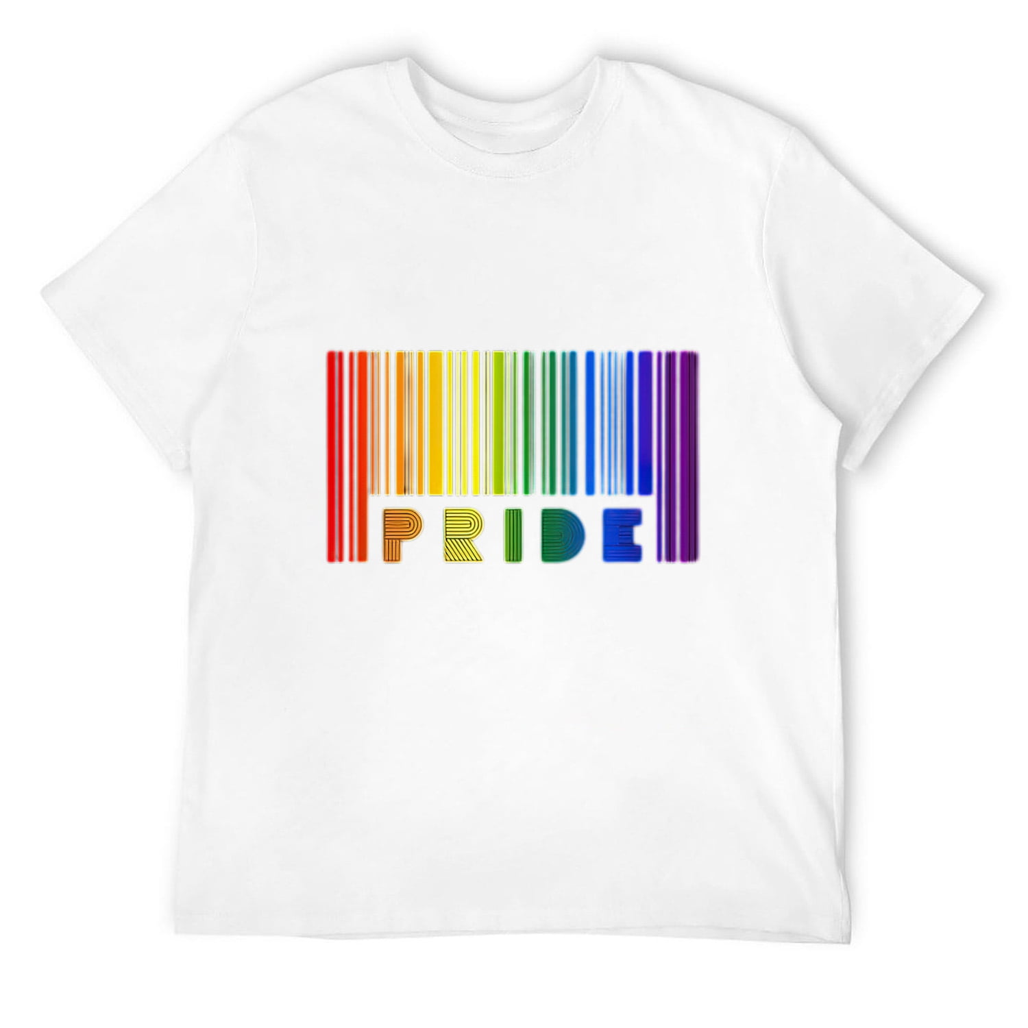 LGBT Shirts Series Rainbow Barcode LGBTQ Pride T-Shirt White Large ...
