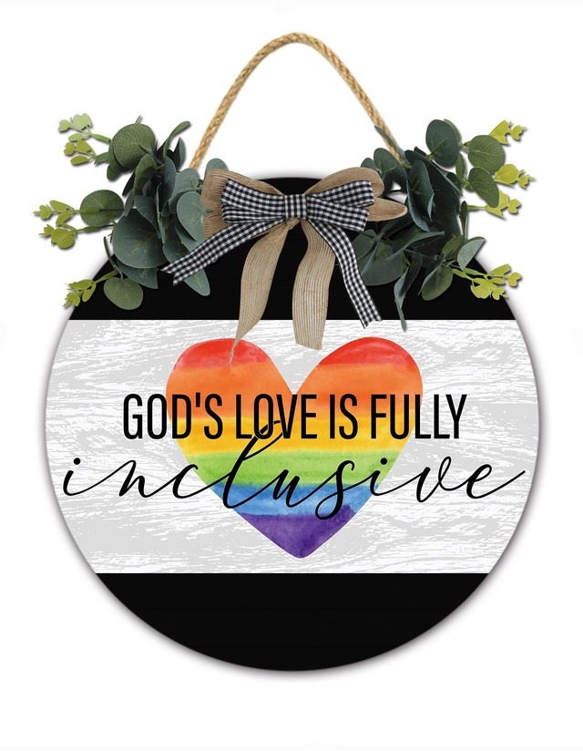 LGBT Sign Decor God's Love is Fully Inclusive Lesbian Gay Pride Month ...