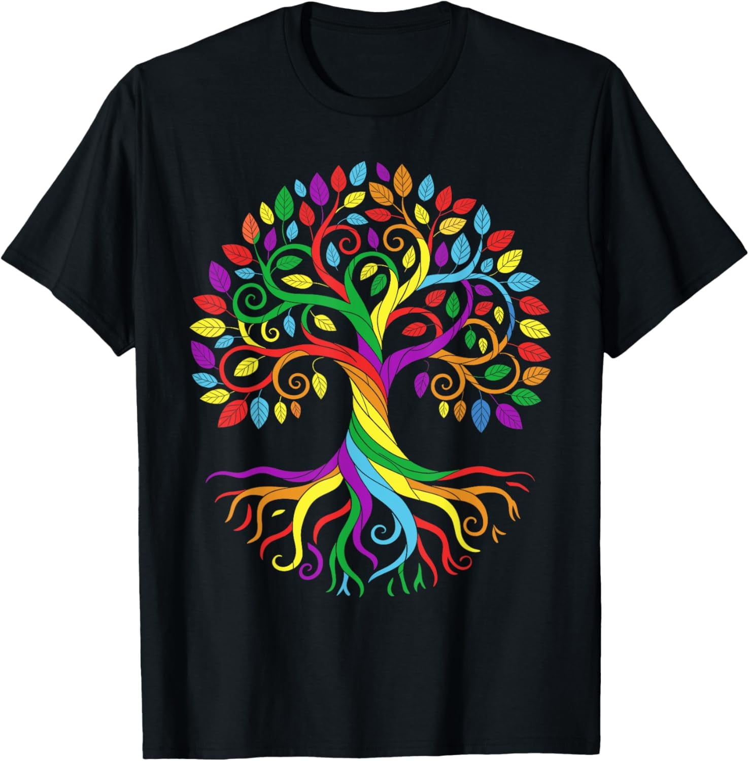 LGBT Tree of Pride Colorful LGBTQ Rainbow Roots and Branches T-Shirt ...