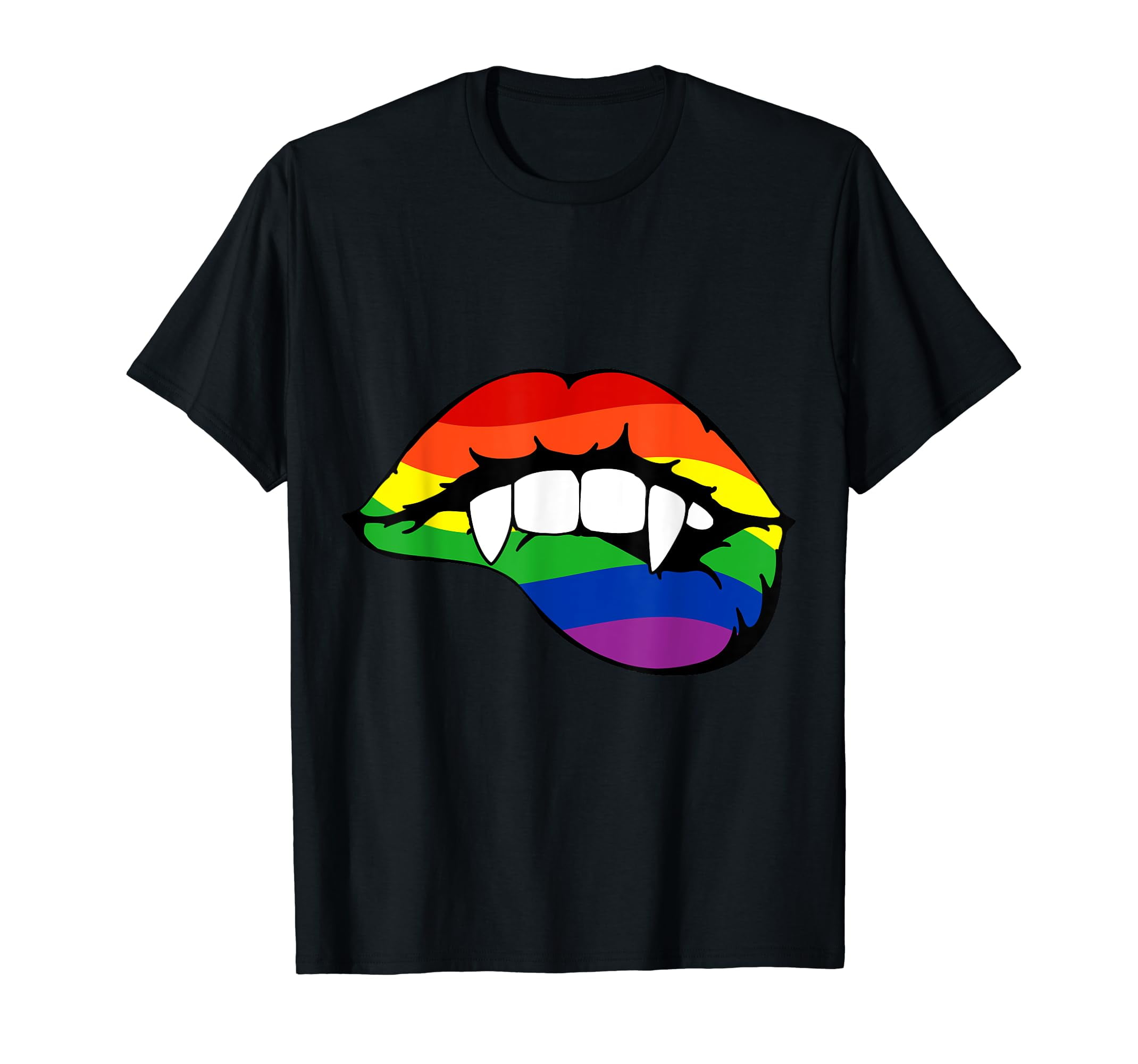 LGBT Vampire Fangs Sexy Lips Costume Easy Halloween Gifts T-Shirt ...