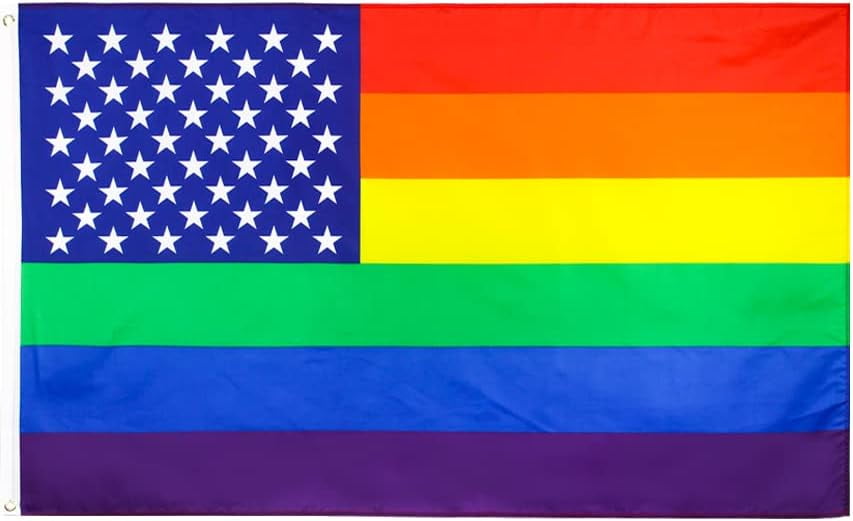 LGBTQ American Gay Parade Lesbian Equal Love Stars USA Pride With ...