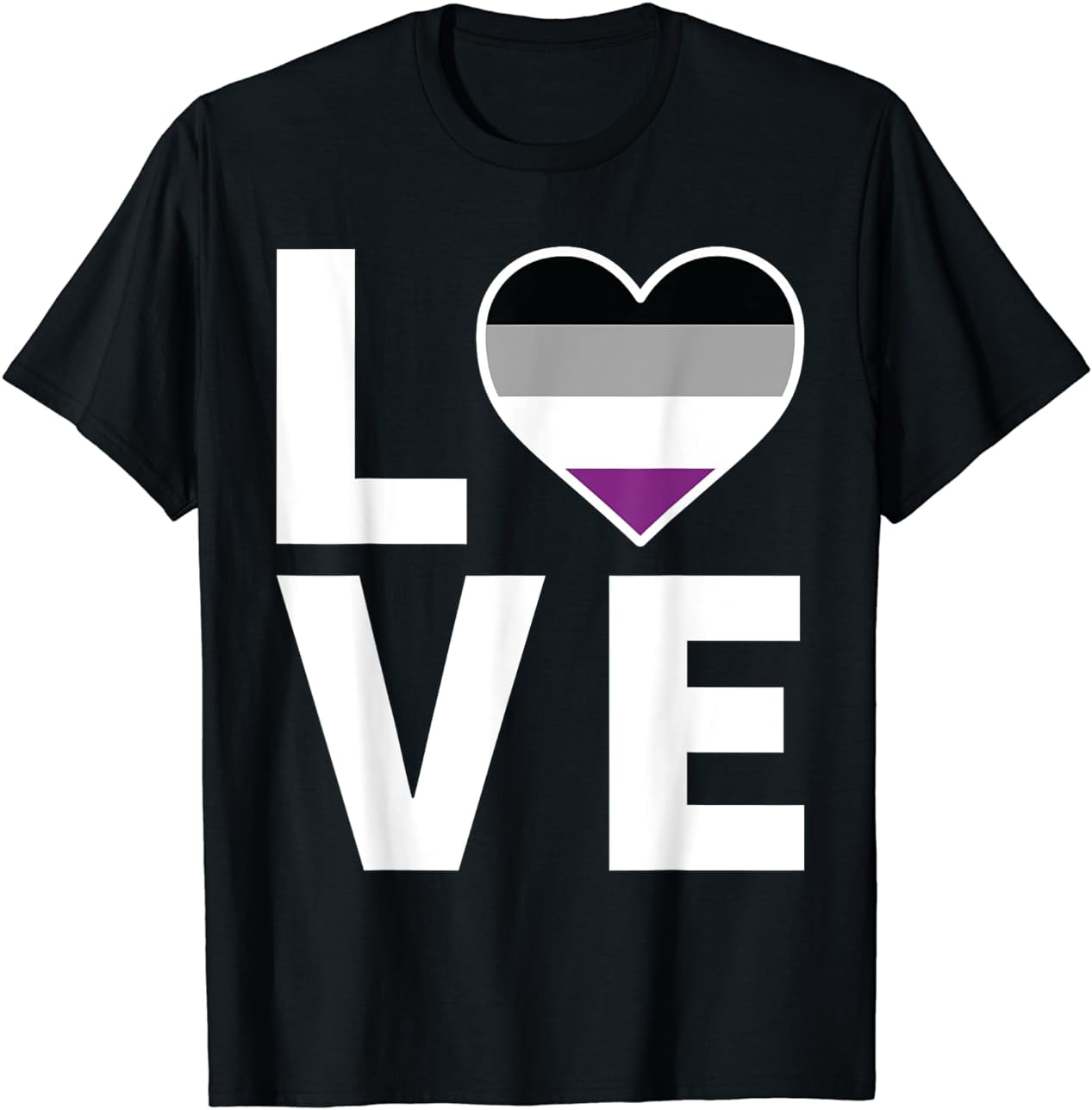 LGBTQ Asexual Flag Heart - LGBTQIA+ LOVE Asexual T-Shirt - Walmart.com