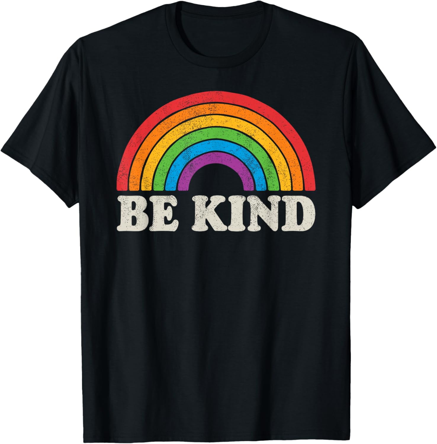 LGBTQ Be Kind Gay Pride LGBT Ally Rainbow Flag Retro Vintage T-ShirtMen ...