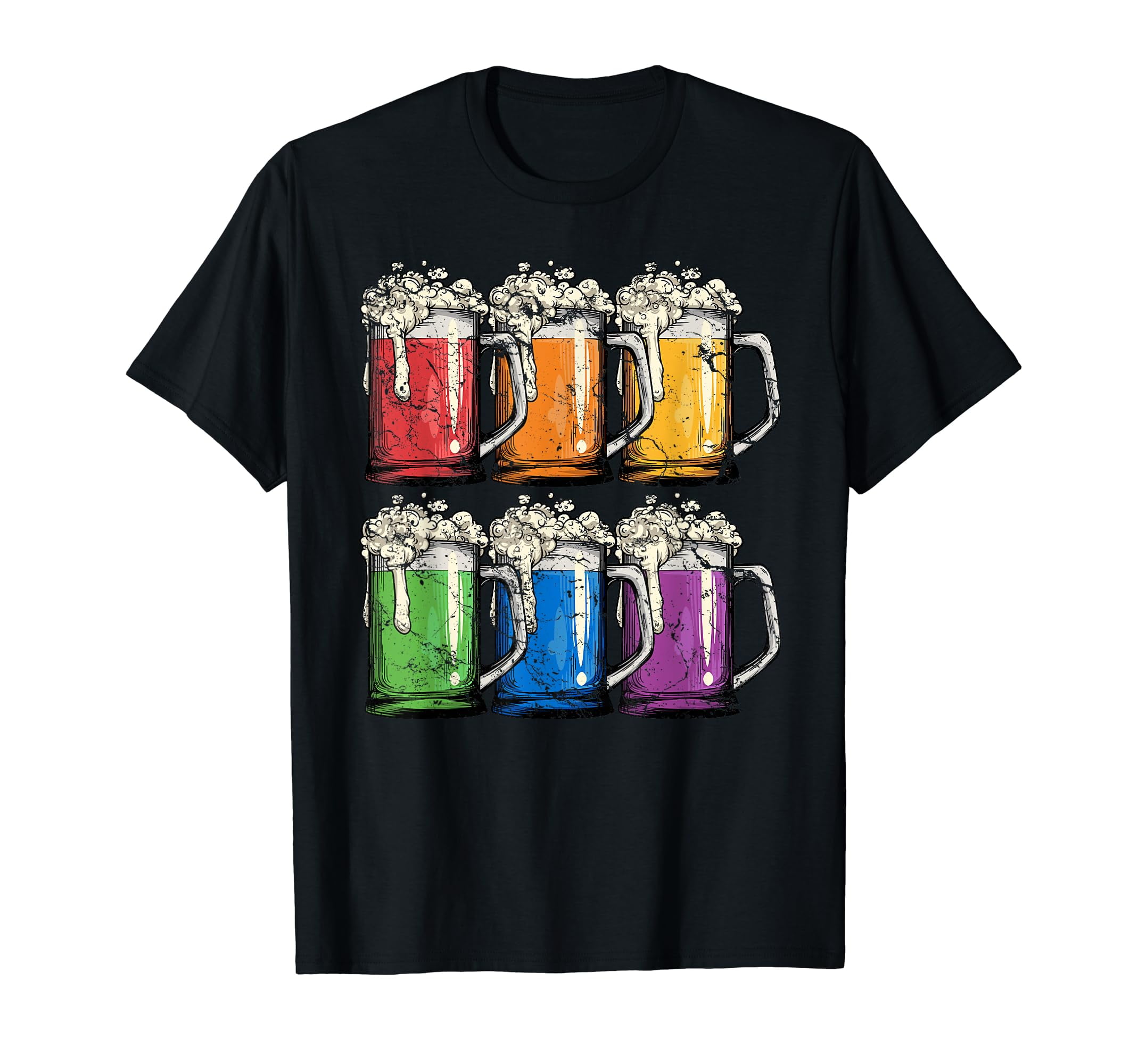 LGBTQ Beer Mug Gay Pride LGBT Rainbow Flag Proud Ally Retro T-Shirt ...