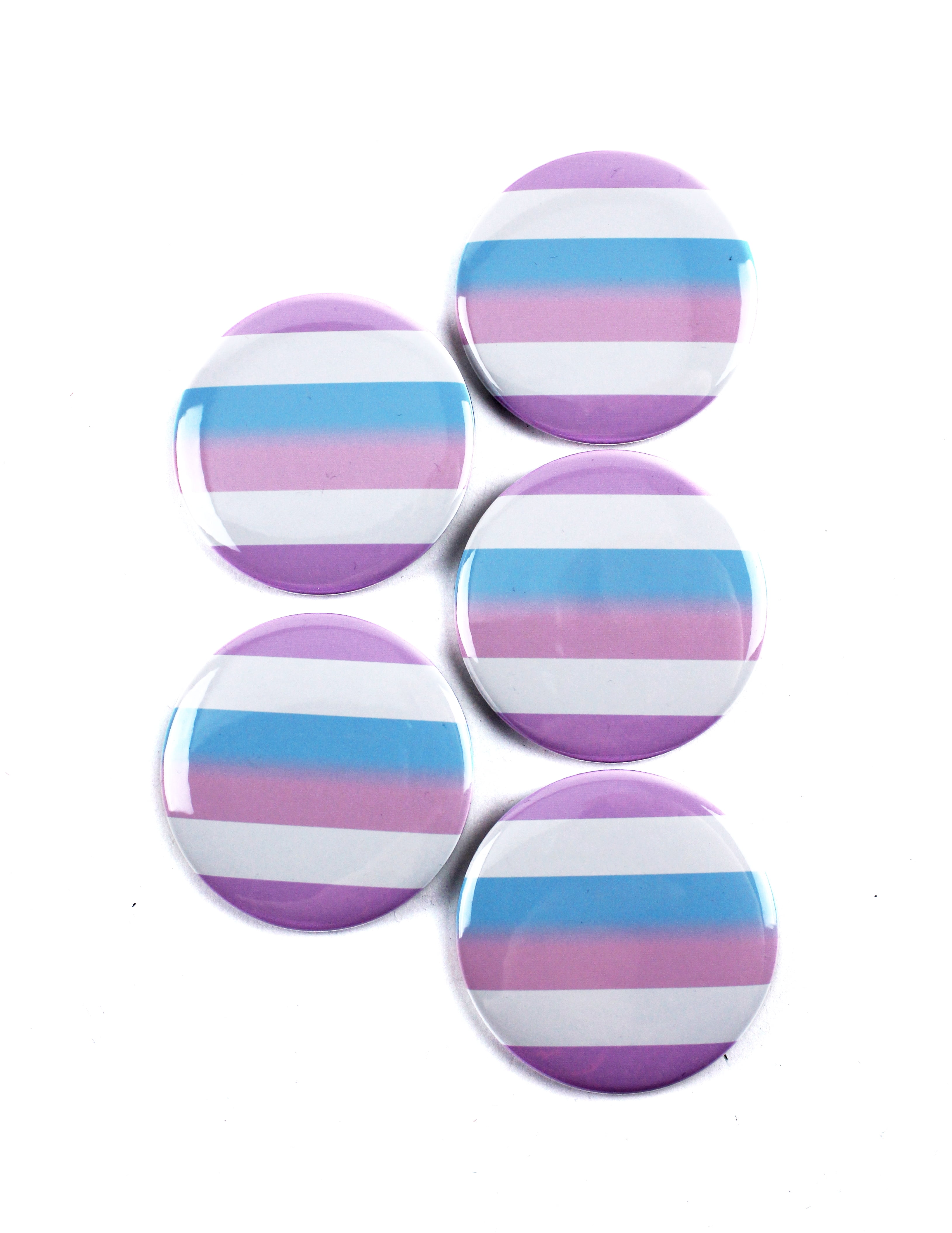 LGBTQ+ Bigender Pride Flag Pinback Buttons - 2.25 Inch Round - 5 Pack ...