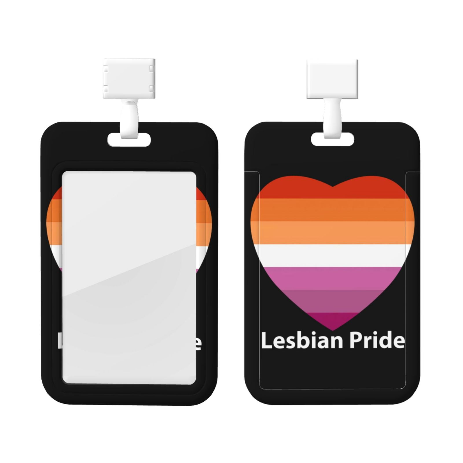 LGBTQ Gay Lesbian Ally Pride Flag Badge Holder with Lanyard Vertical ID ...