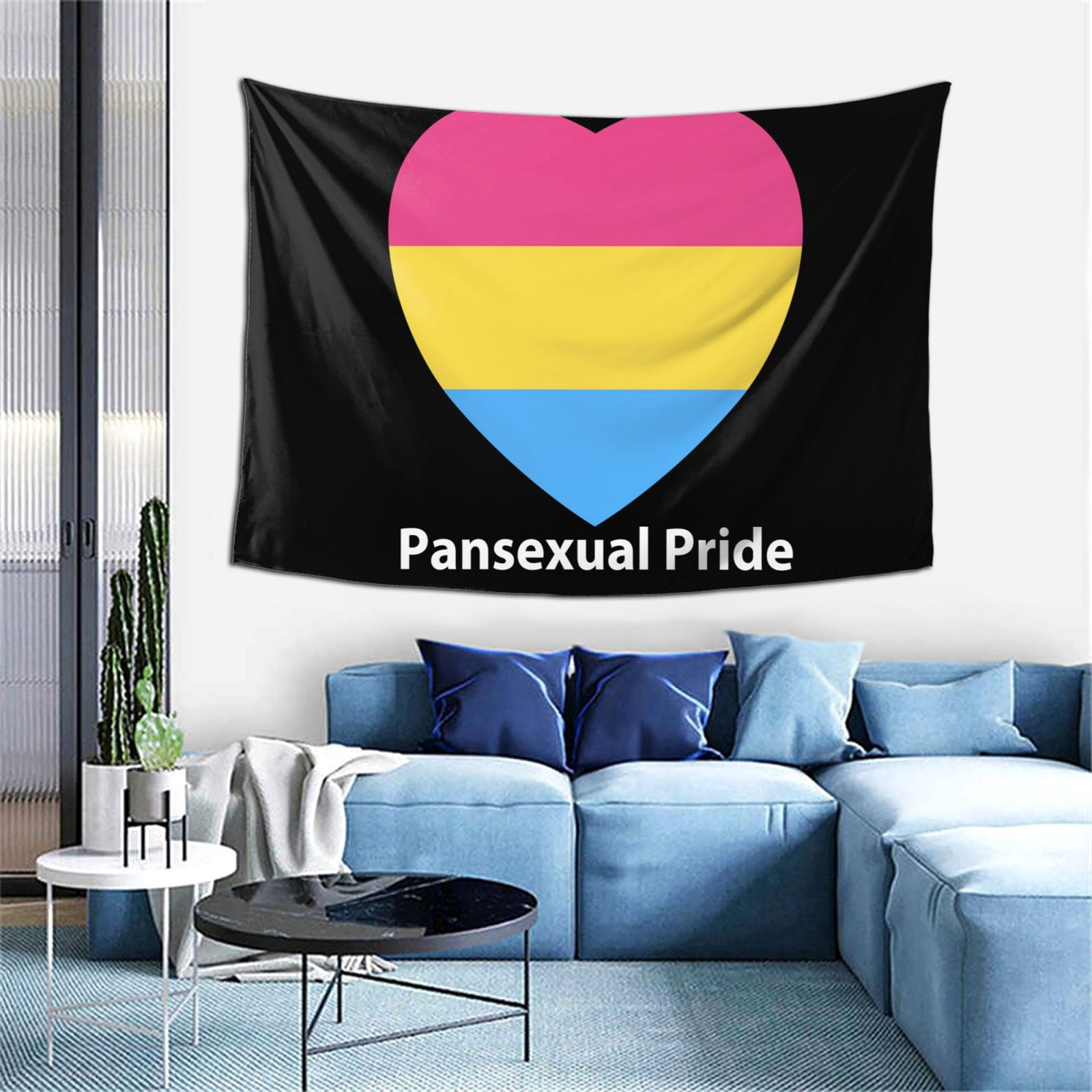 LGBTQ Gay Pansexual Ally Pride Flag Tapestry for Bedroom Aesthetic Wall ...