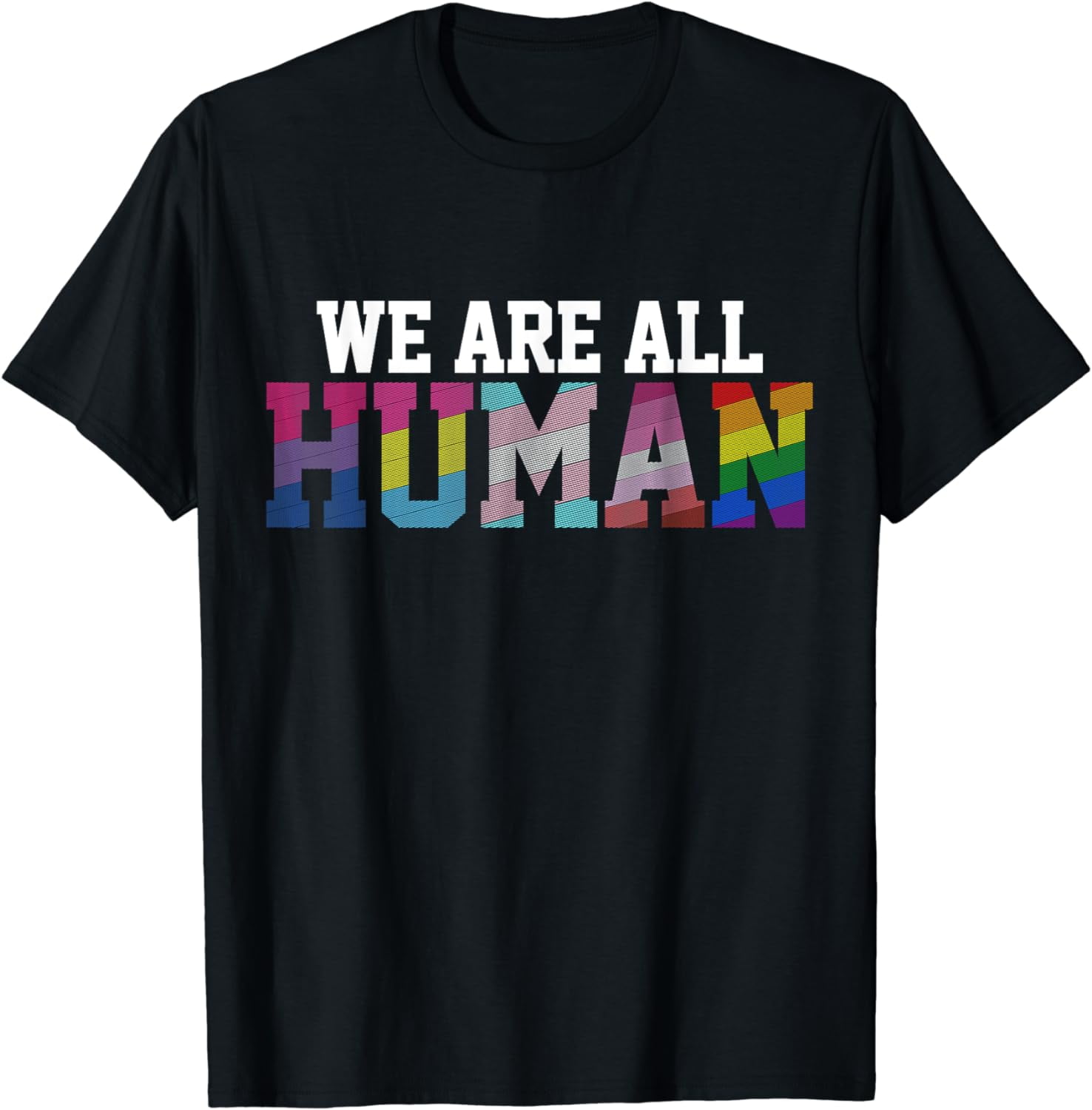LGBTQ Gay Pride Month Lesbian Bi Trans We Are All Human Gift T-Shirt ...