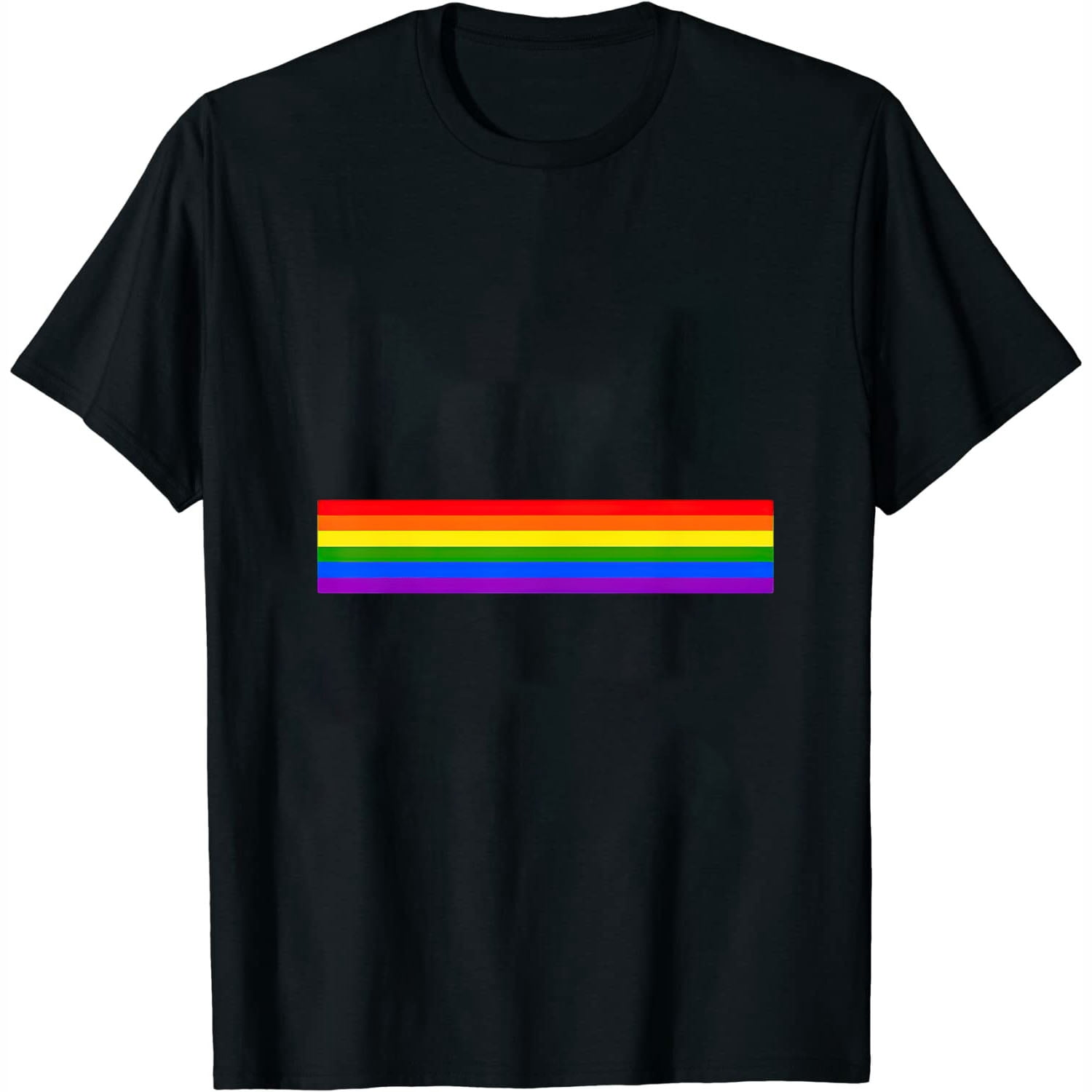LGBTQ Gay Pride Month Minimalist Stripes Shirt Black Medium - Walmart.com