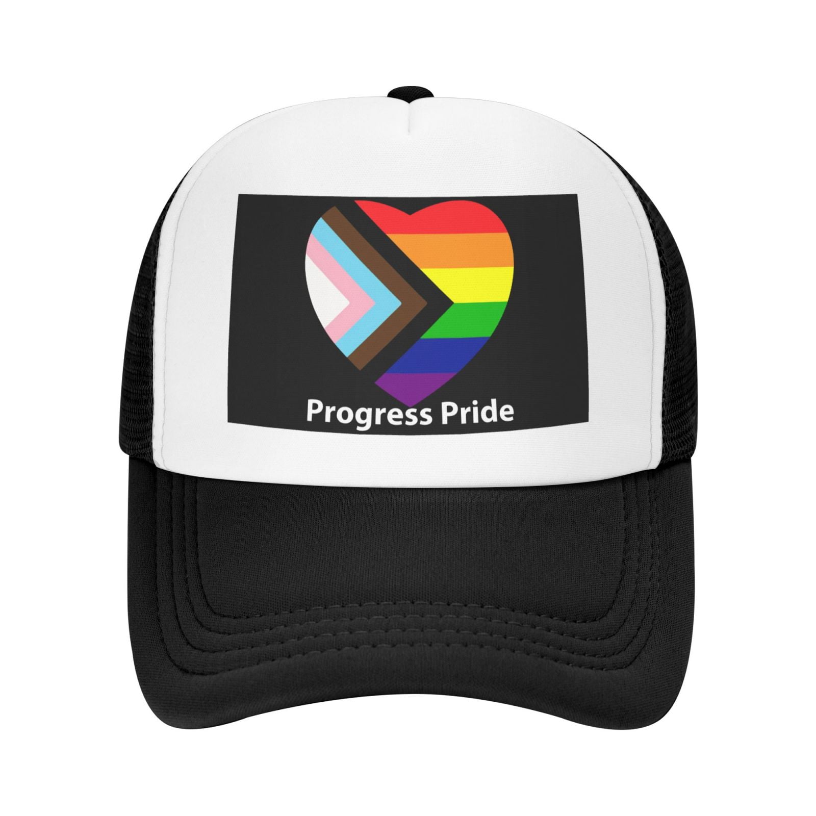 LGBTQ Gay Progress Ally Pride Flag Hats for Men Women Mesh Baseball Cap ...