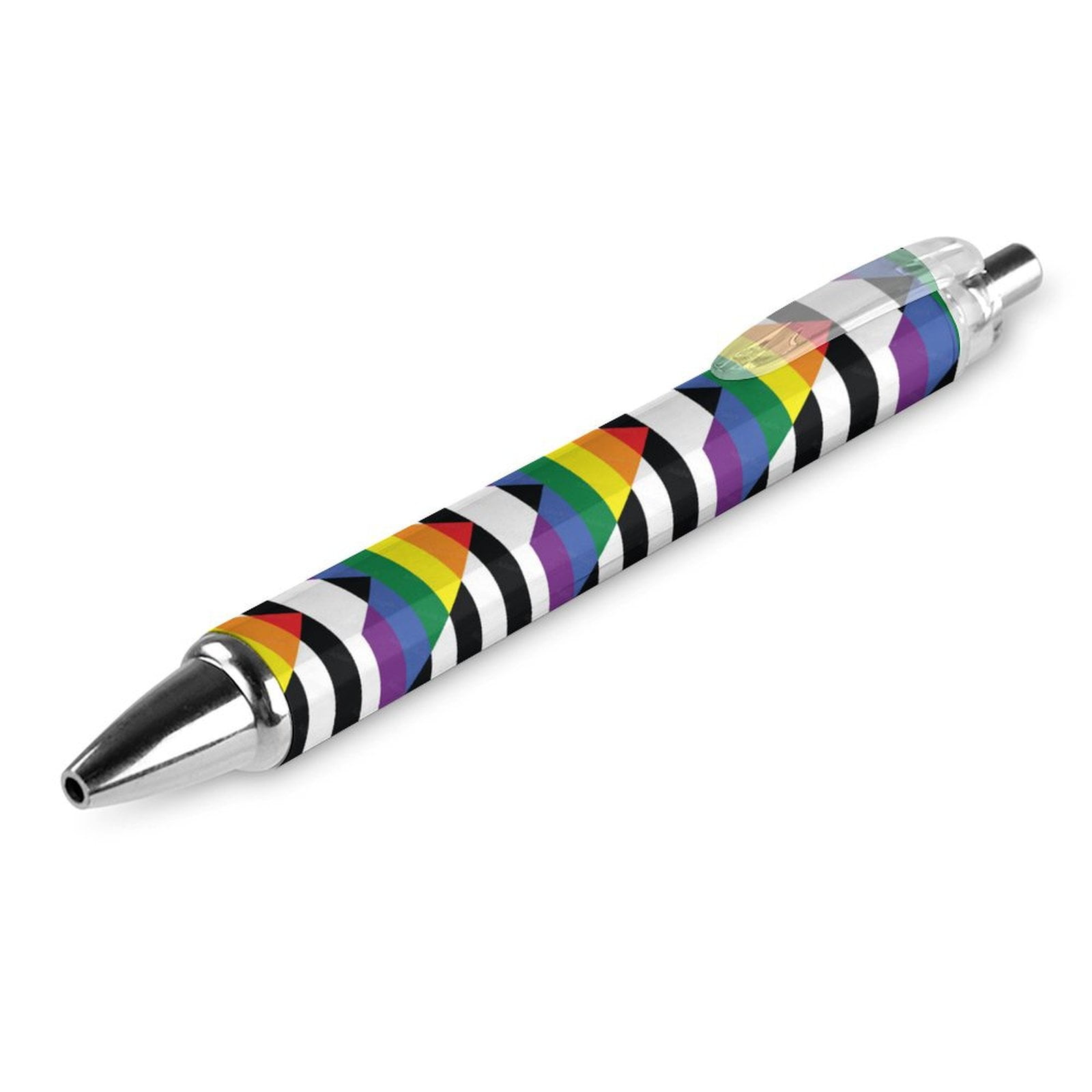 LGBTQ Gay Straight Ally Pride Flag Ballpoint Pen Retractable Pens Black ...