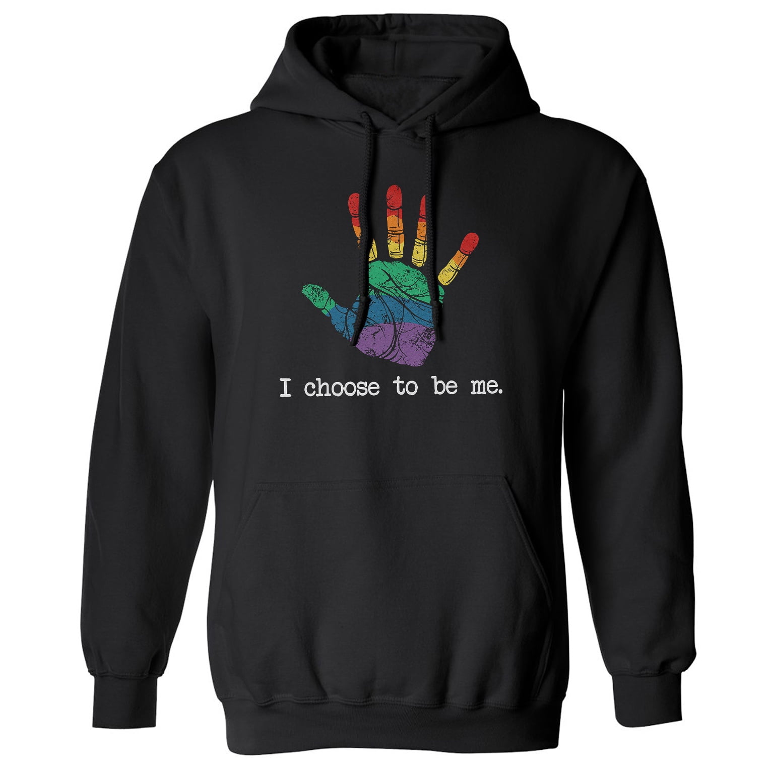 LGBTQ Hand Print - I Choose To Be Me Gay Pride Month Unisex Hooded ...