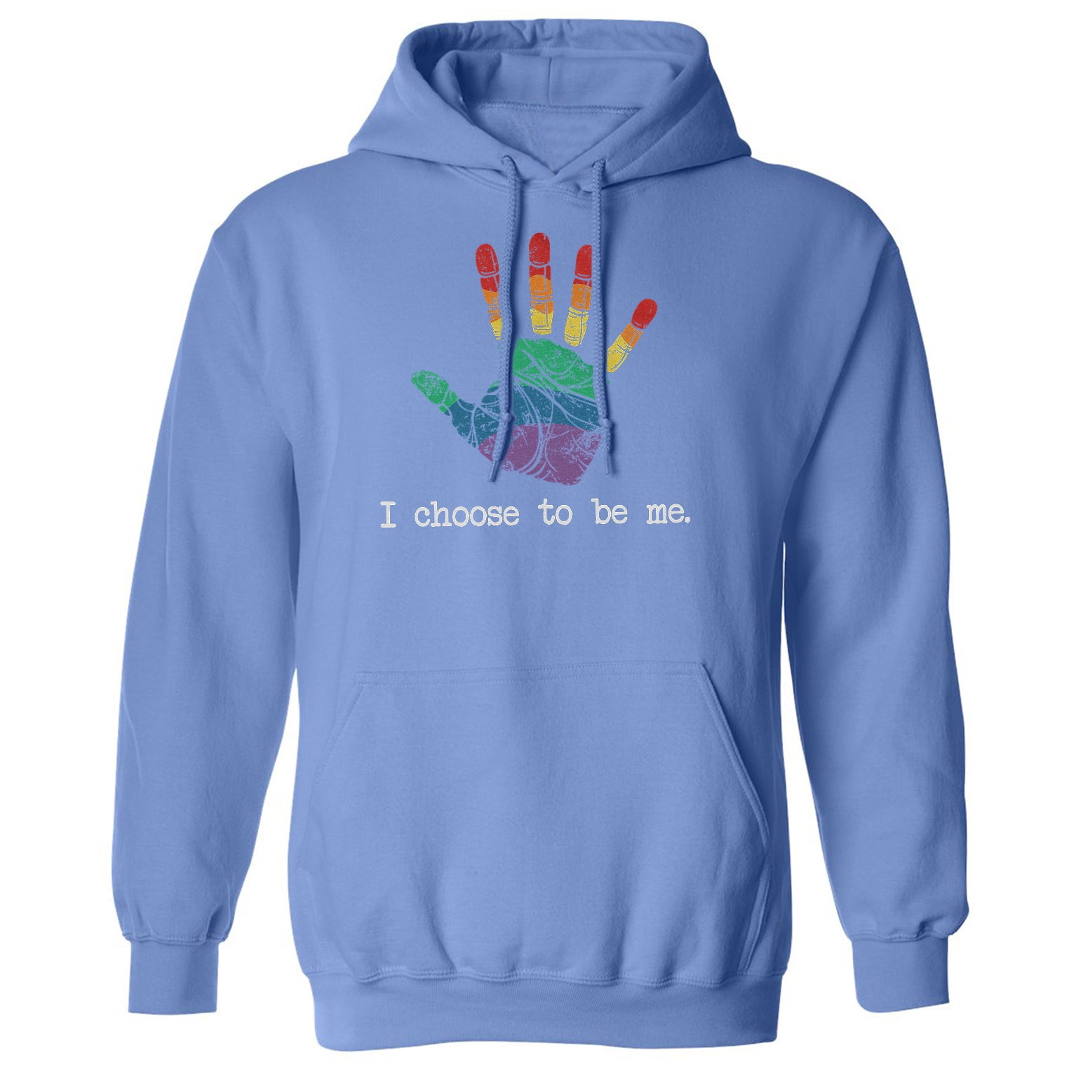 LGBTQ Hand Print - I Choose To Be Me Gay Pride Month Unisex Hooded ...