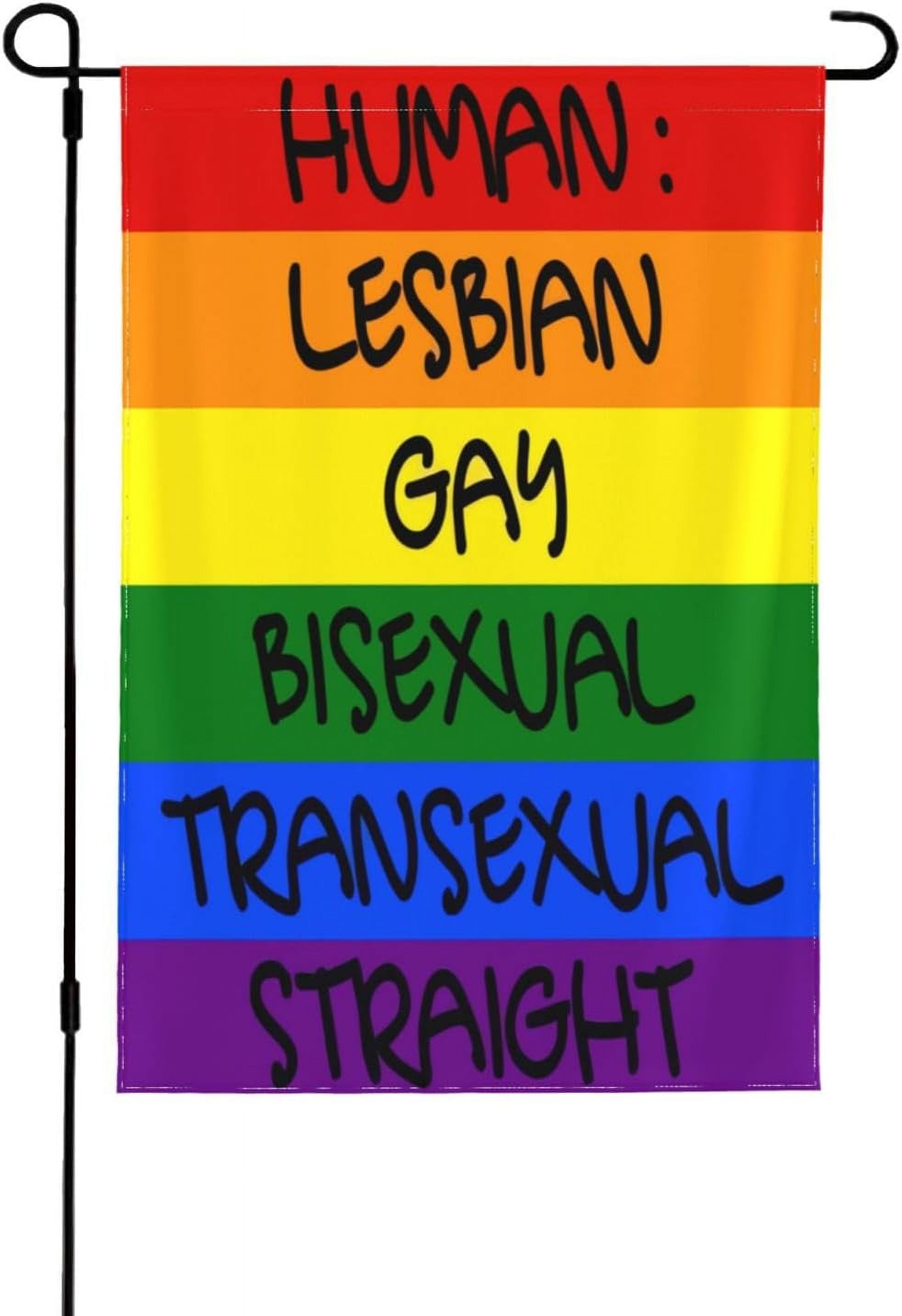 LGBTQ Human Garden Flag, Decor Garden Flags Double Sided, Banner For ...