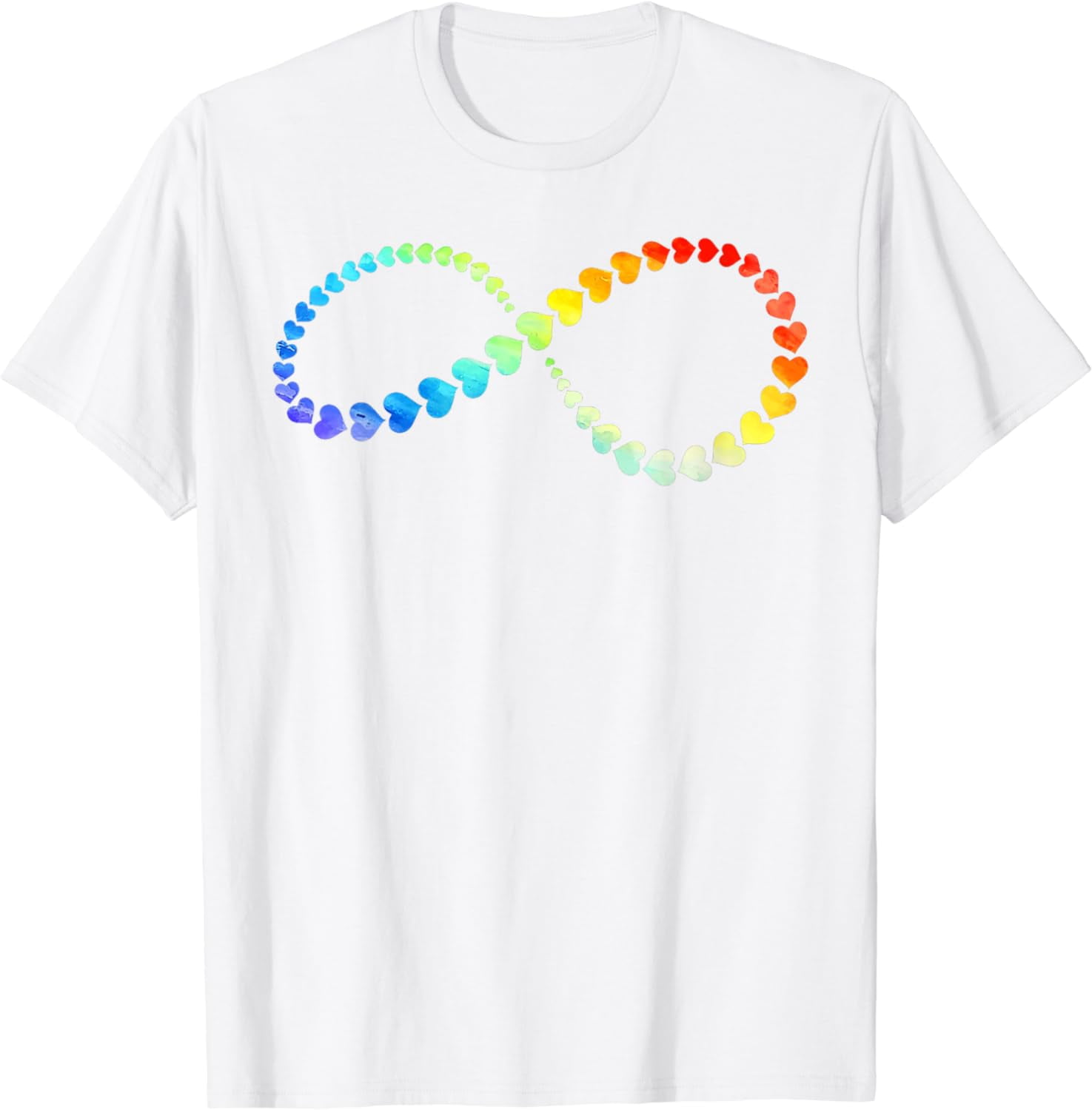 LGBTQ Infinity Heart Rainbow Neurodiversity Autistic Pride T-Shirt ...