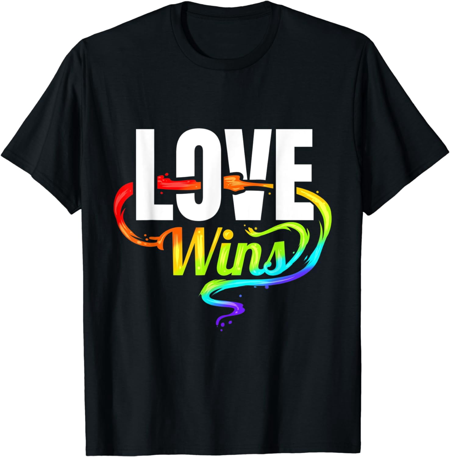 LGBTQ Love Wins Logo For Pride Month Cotton T-Shirt - Walmart.com