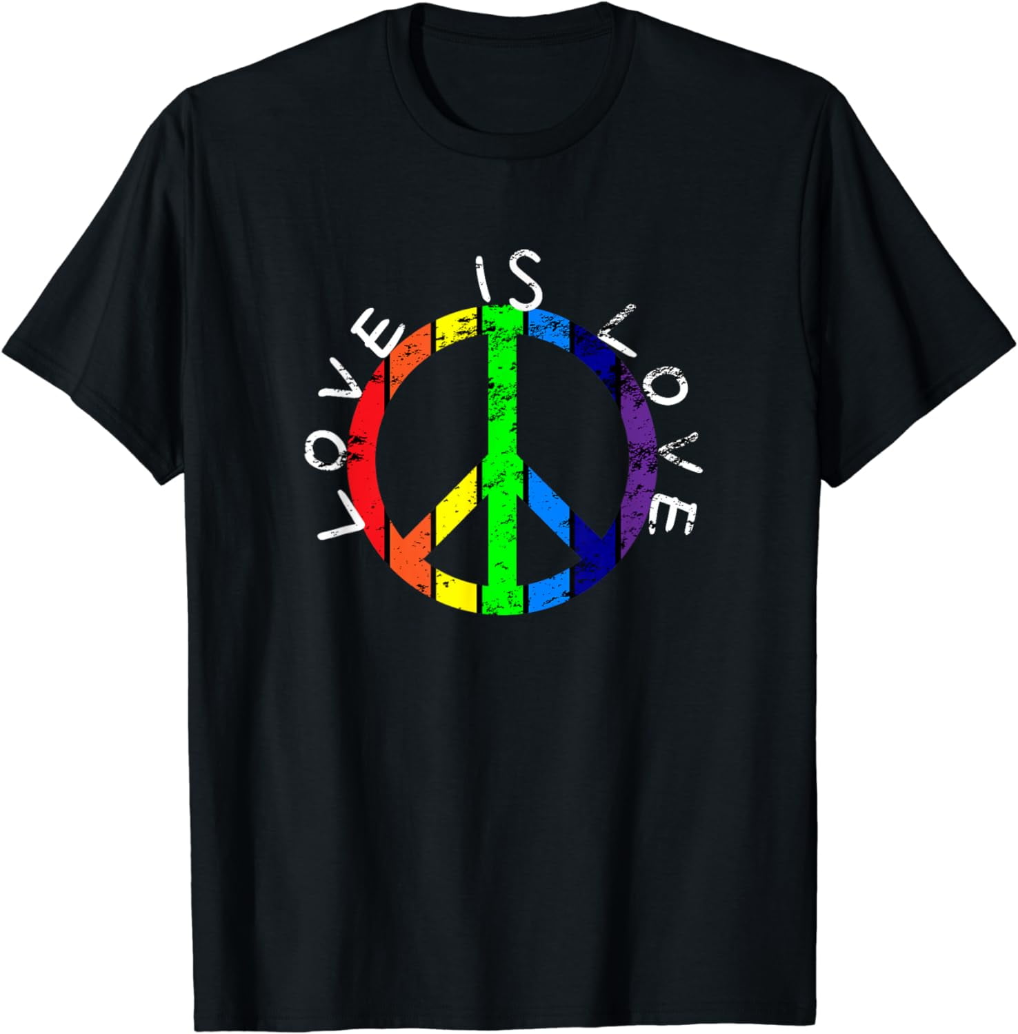 LGBTQ Peace Sign T-Shirt - Walmart.com