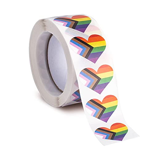 LGBTQ Pride Heart Stickers * 500 Per Roll (1" x 1") - LGBTQ Lesbian Gay ...