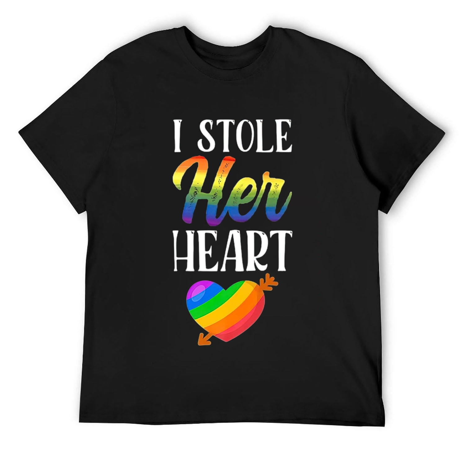 LGBTQ Pride Matching Couple Rainbow Bi Engagement Wedding T-Shirt Black ...