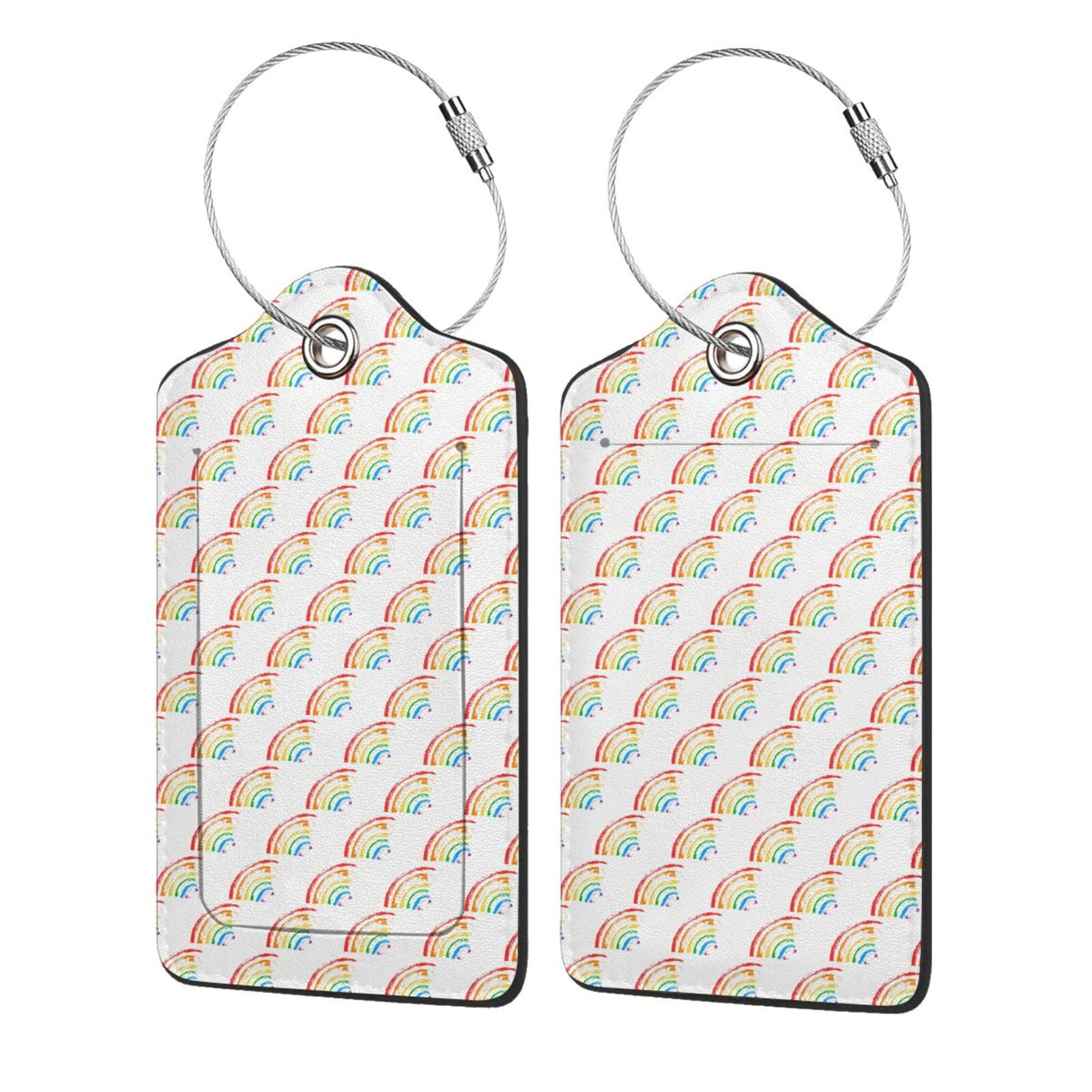 LGBTQ Pride Month Rainbow Gay Luggage Tags for Suitcase PU Privacy ...