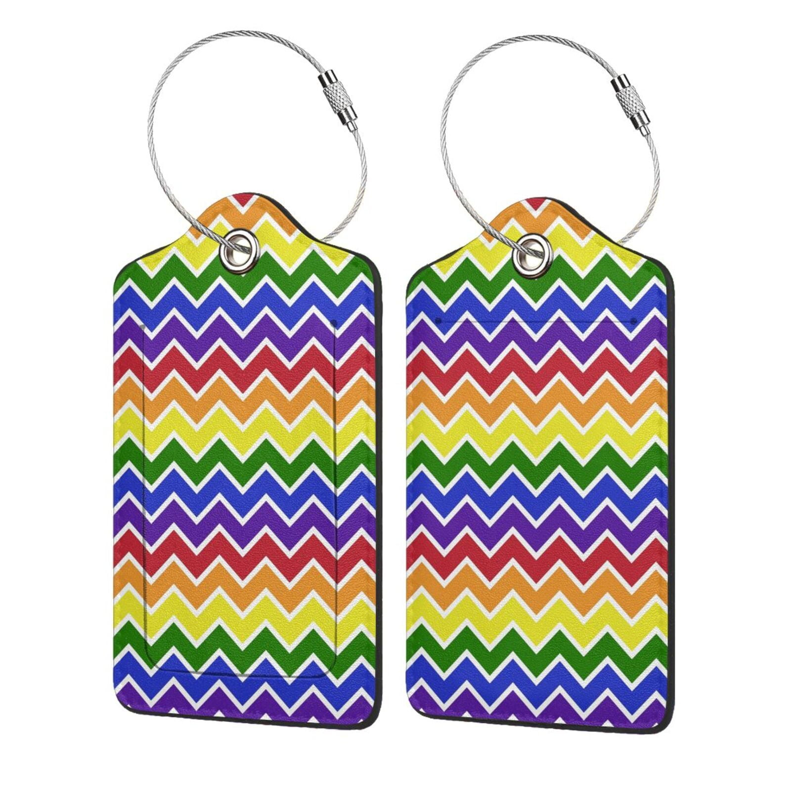LGBTQ Pride Month Rainbow Gay Luggage Tags for Suitcase PU Privacy ...